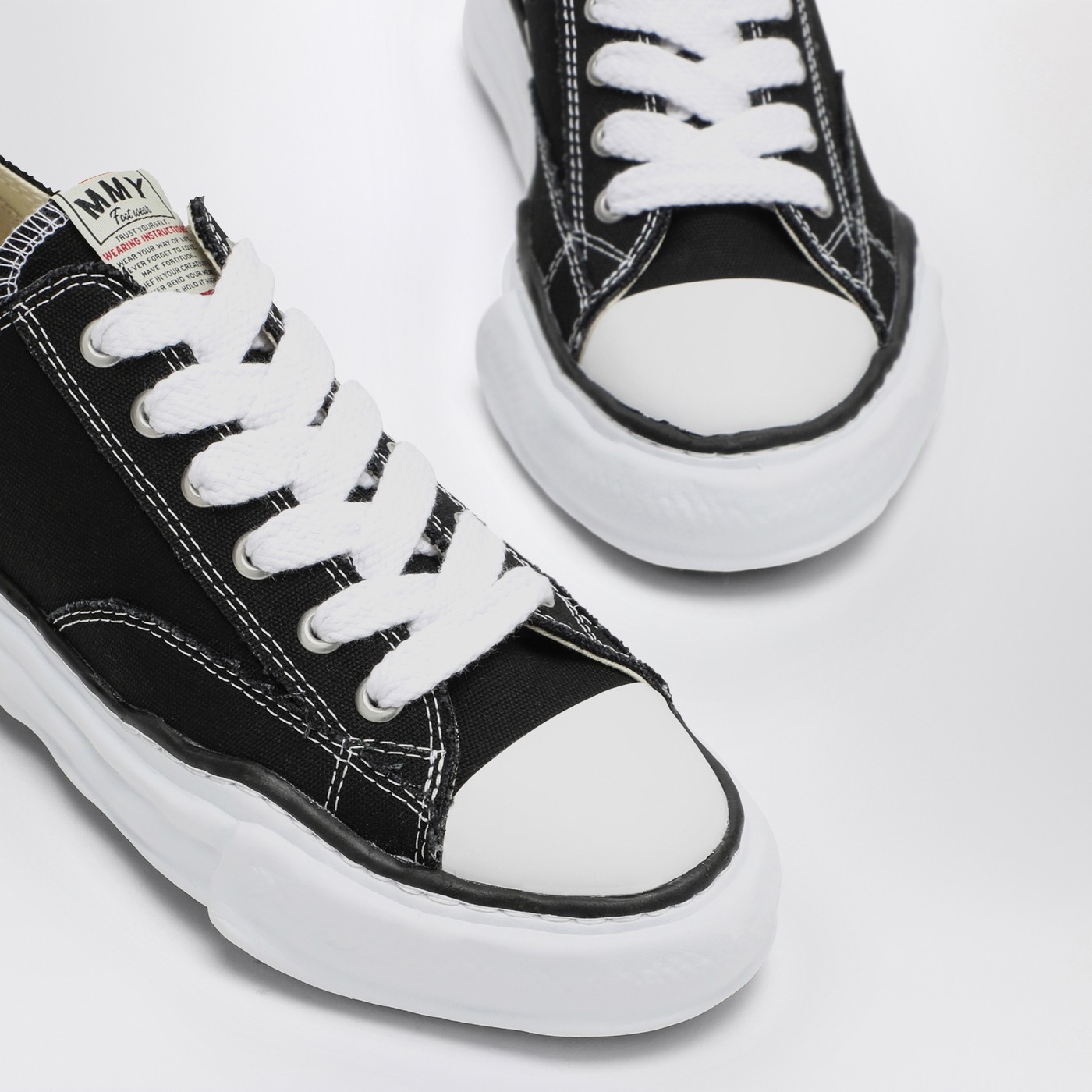 Maison MIHARA YASUHIRO Black Peterson Low sneakers in canvas | TheDoubleF