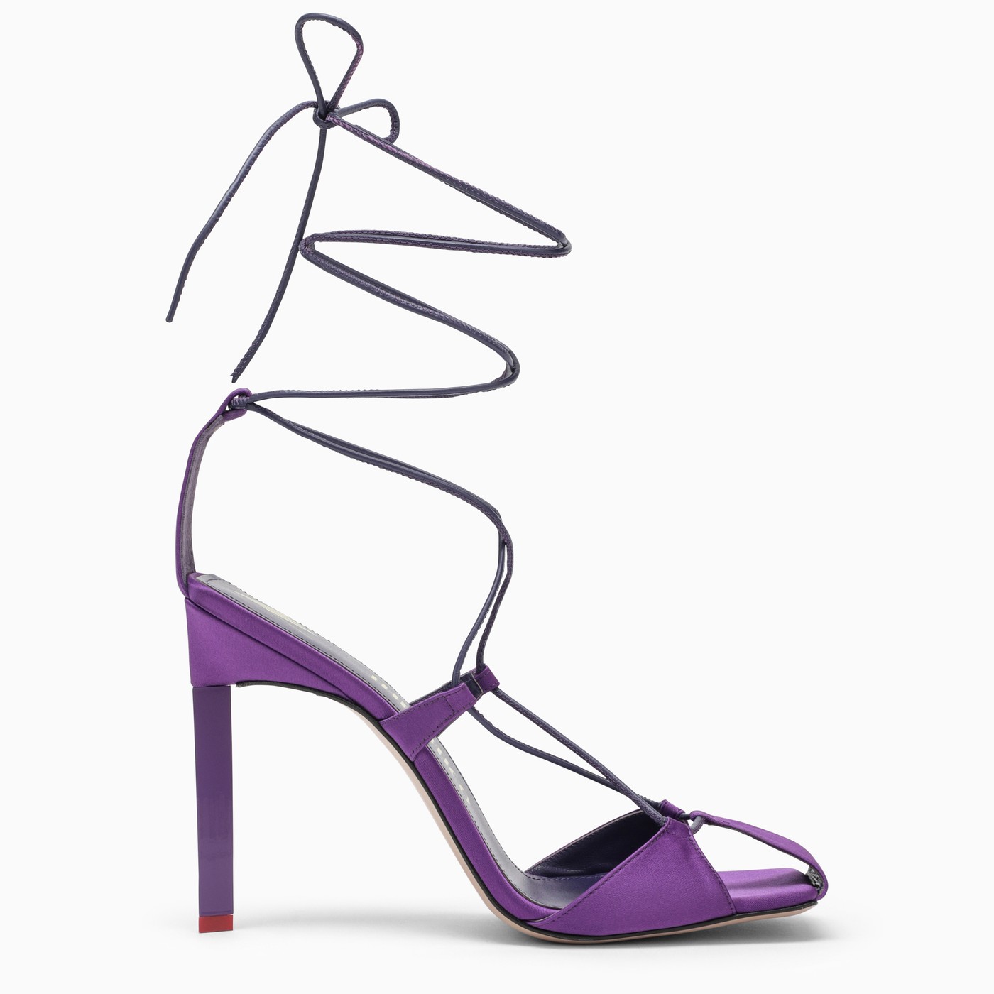 The Attico Sandale Adele violette en satin | TheDoubleF
