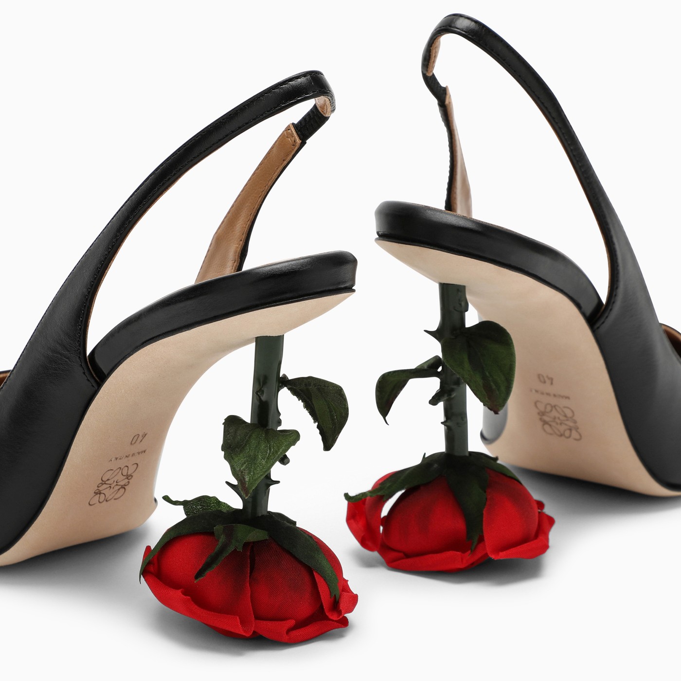 Loewe Rose Heel black Slingback | TheDoubleF