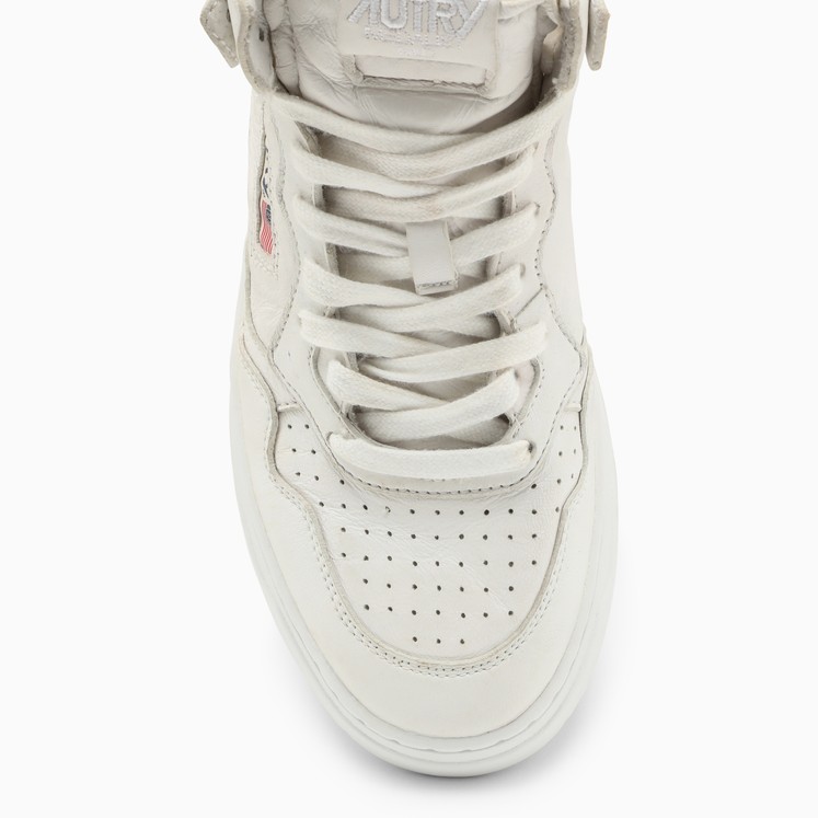 AUTRY White leather high-top sneakers | TheDoubleF