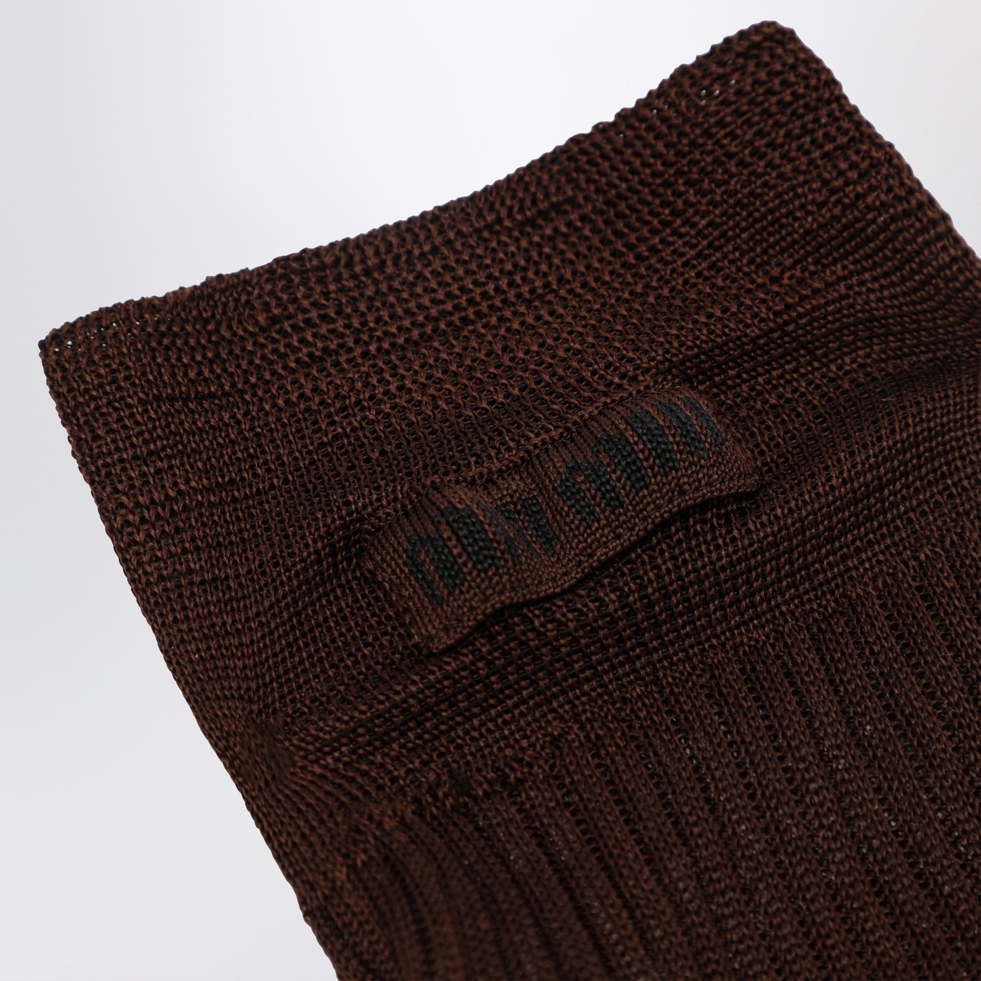 Miu Miu Cocoa-coloured silk-blend socks | TheDoubleF