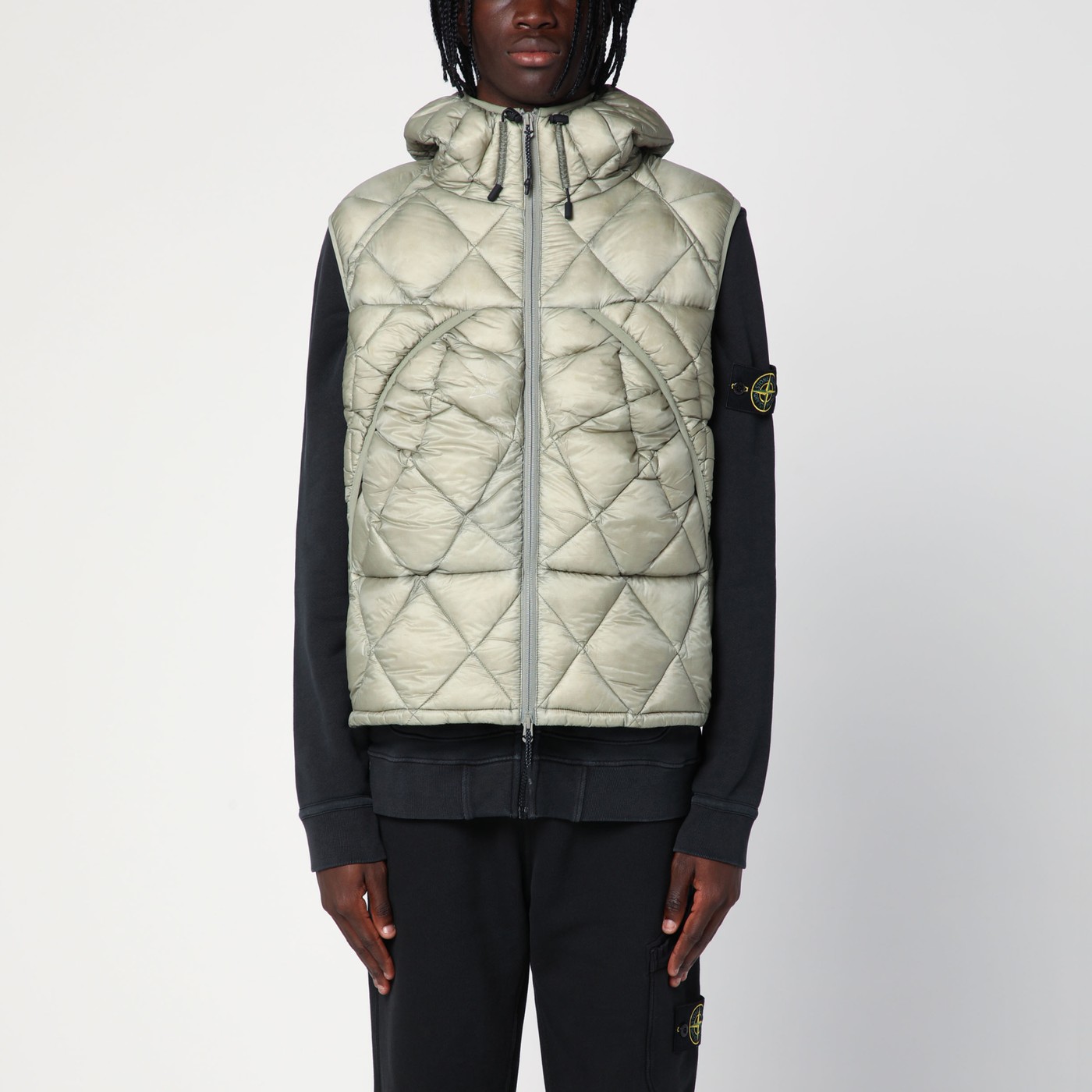 ROA Grey padded hooded waistcoat | TheDoubleF