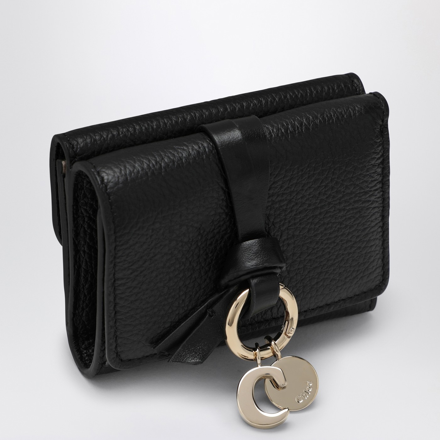 Chloé Alphabet mini trifold black wallet | TheDoubleF