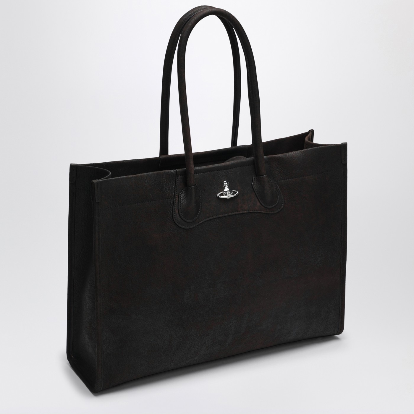 Vivienne Westwood Troy Tote Bag aus dunkelbraunem Leder | TheDoubleF