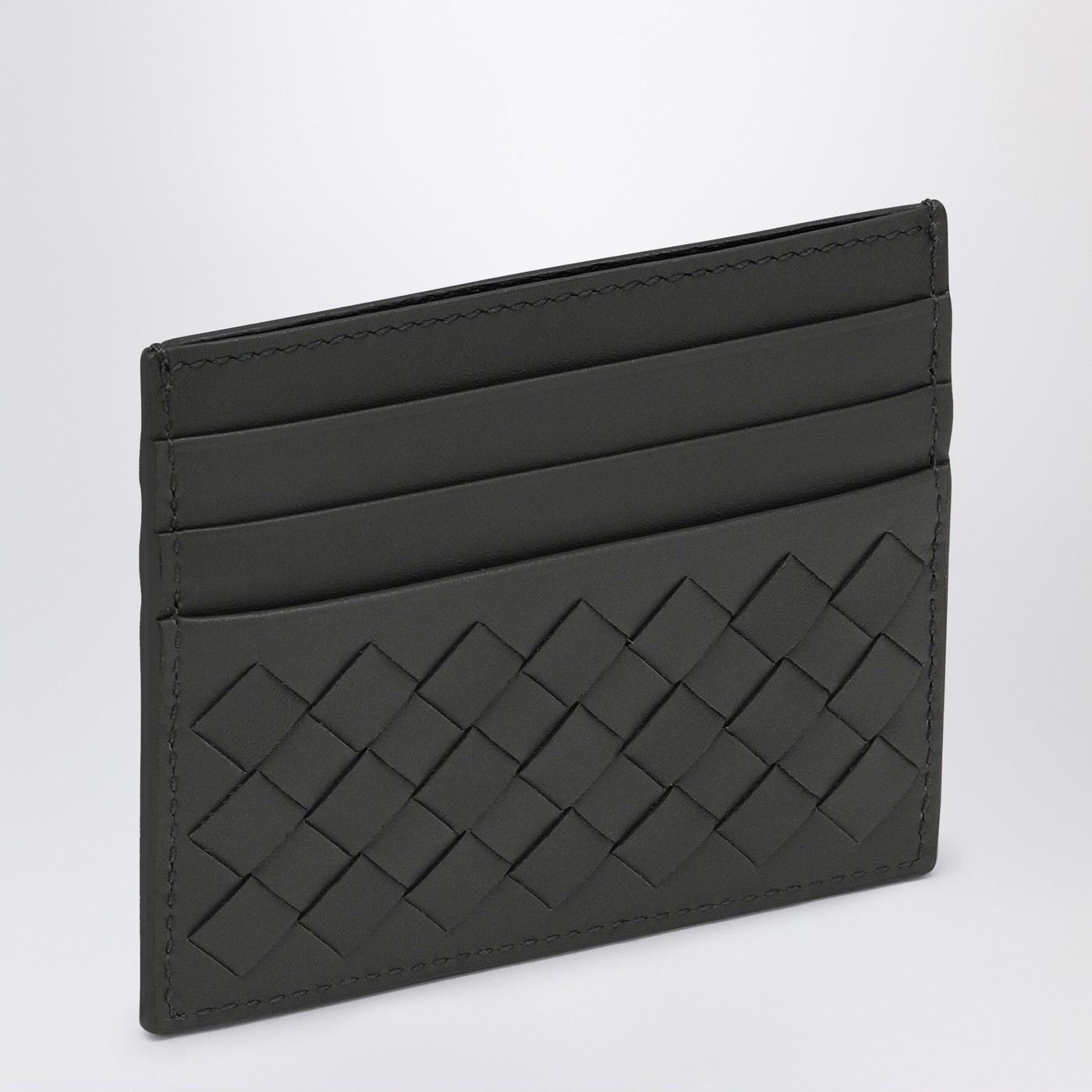 Bottega Veneta Intrecciato Light Graphite Card Holder | TheDoubleF