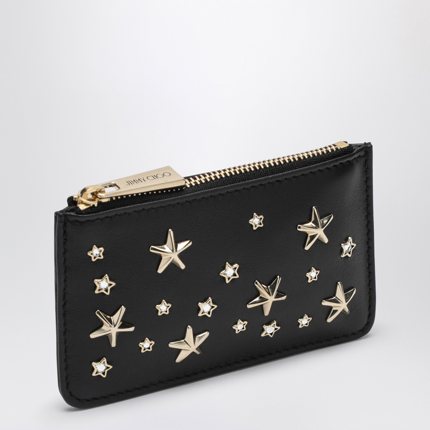 Jimmy Choo Black zip coin purse with stars | TheDoubleF