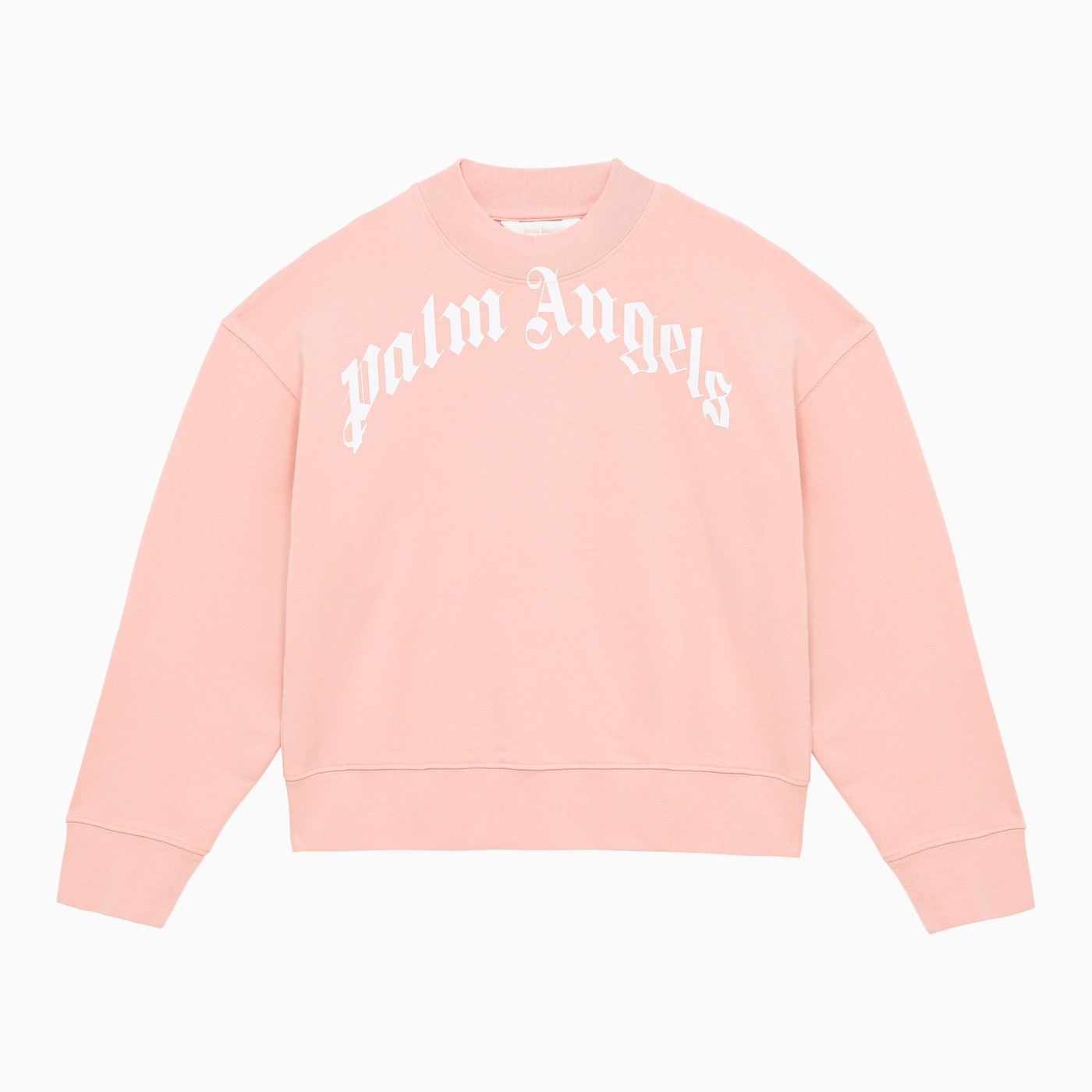 Palm Angels Pink cotton sweatshirt with logo | TheDoubleF