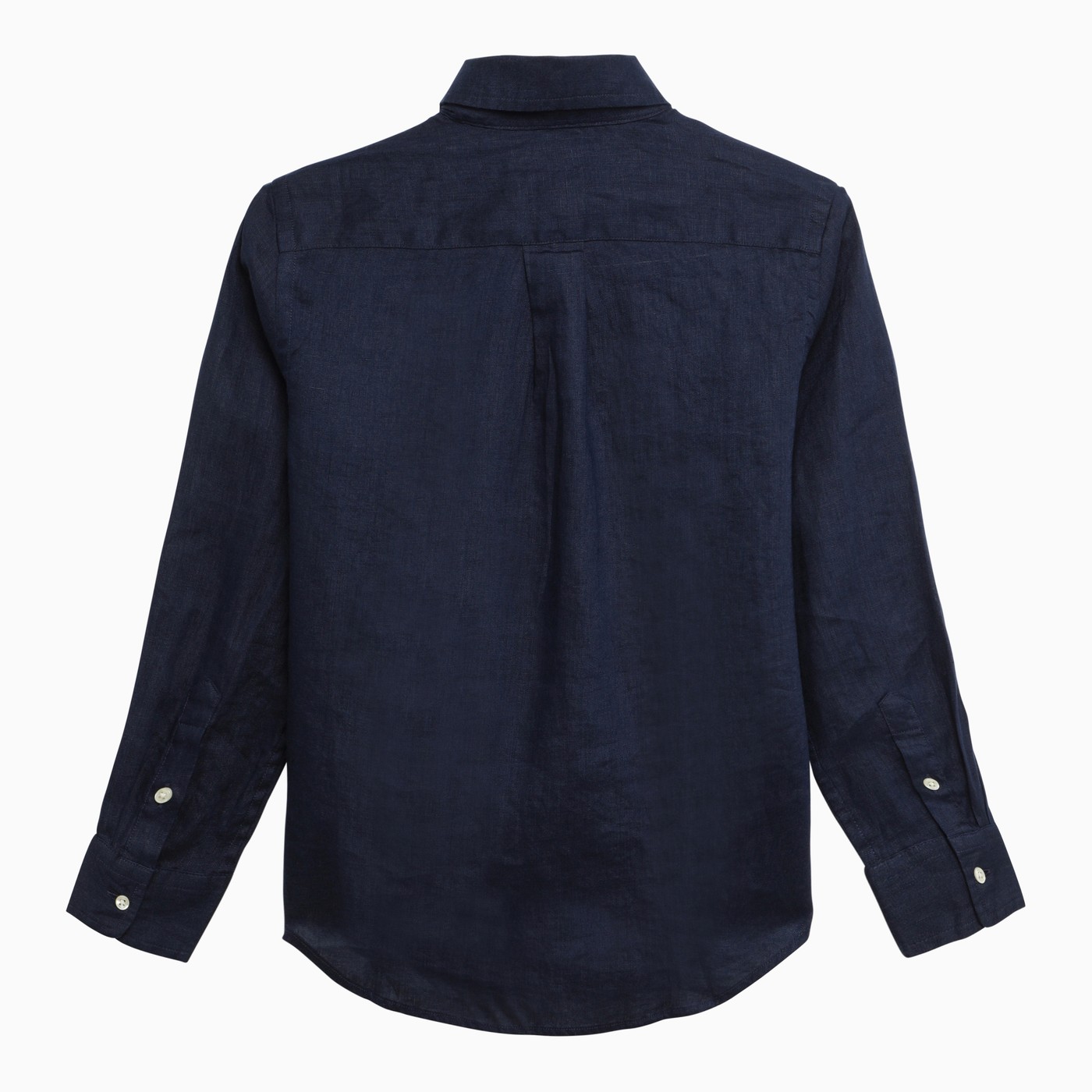 Polo Ralph Lauren Navy blue linen button-down shirt | TheDoubleF