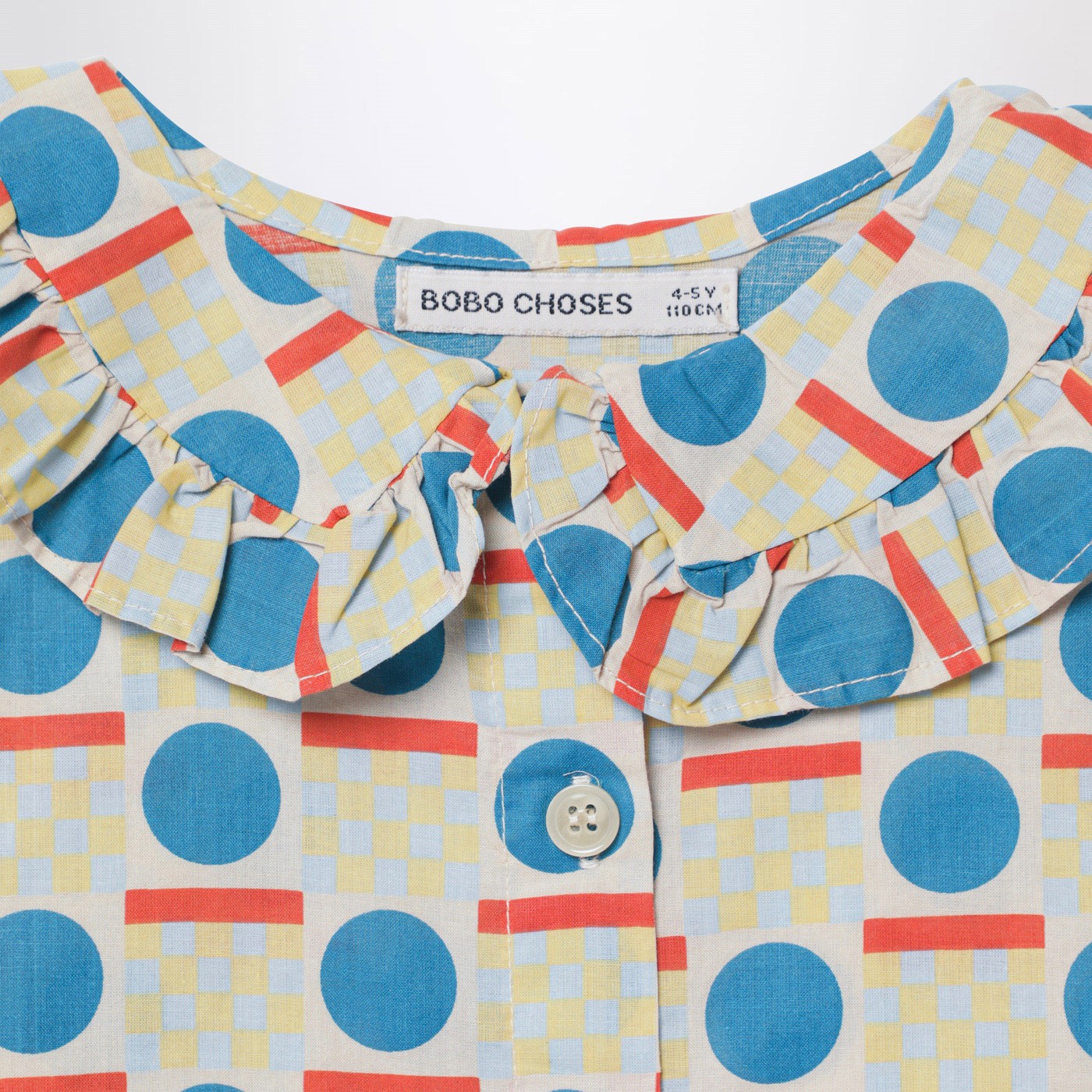 Bobo Choses Cotton blouse with geometric patterns | TheDoubleF