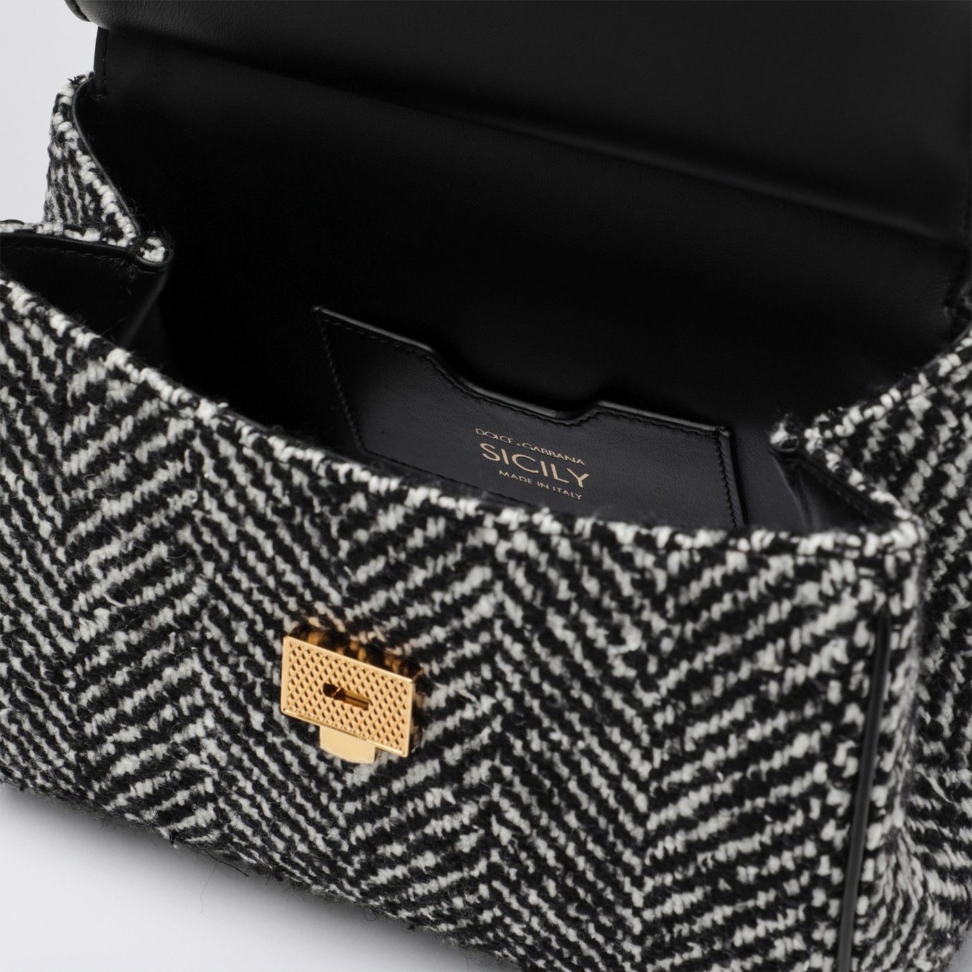 Dolce&Gabbana Chevron fabric handbag Sicily medium | TheDoubleF