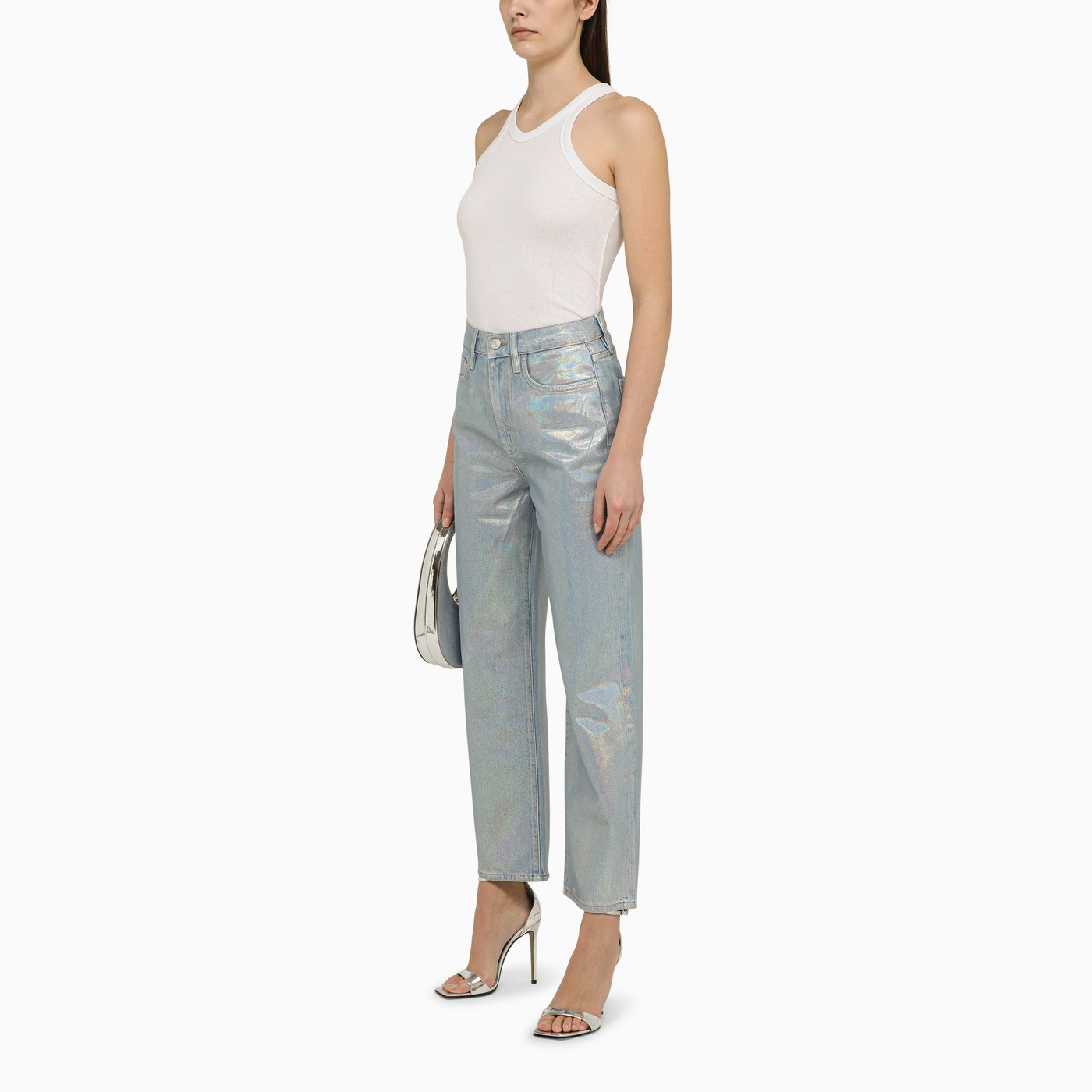 Frame La Jane cropped jeans in Hologram denim | TheDoubleF