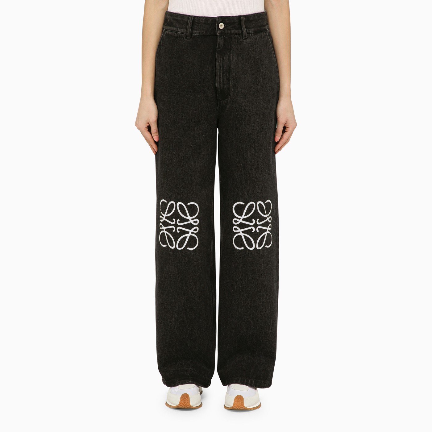 Loewe Black Anagram boyfriend jeans | TheDoubleF