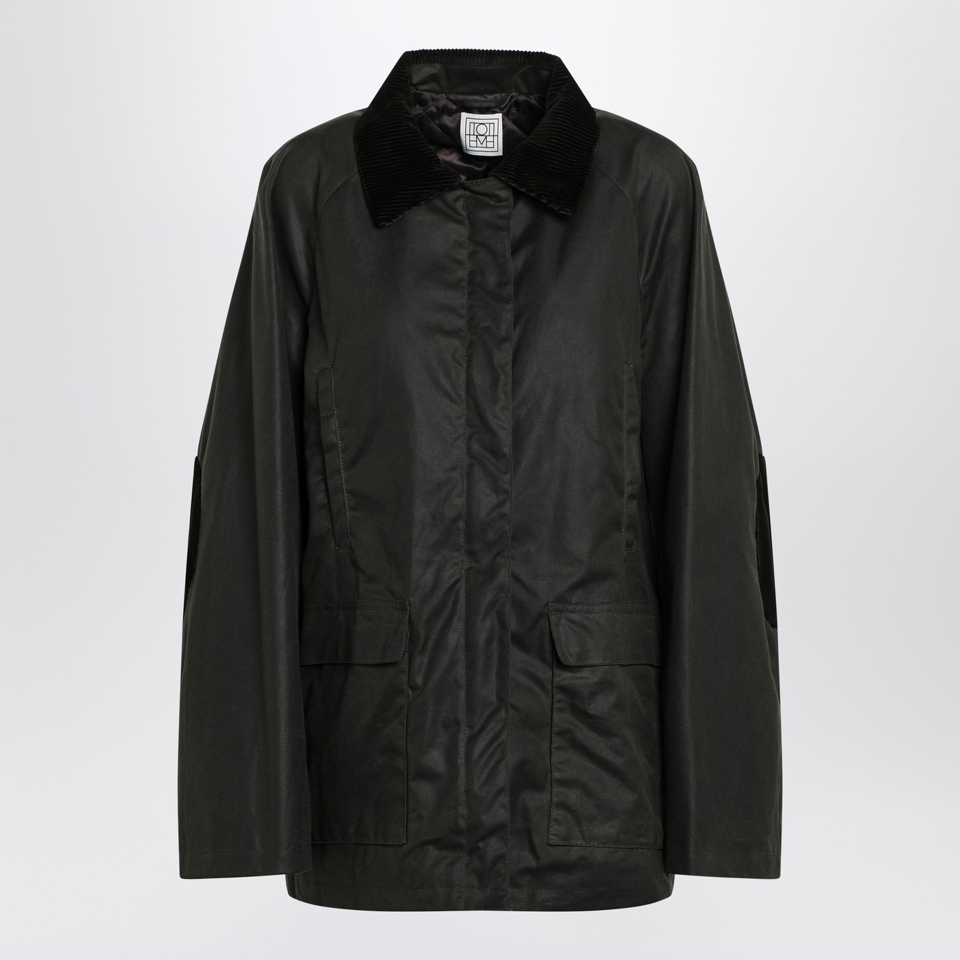 TOTEME Veste de campagne vert forêt en coton ciré | TheDoubleF