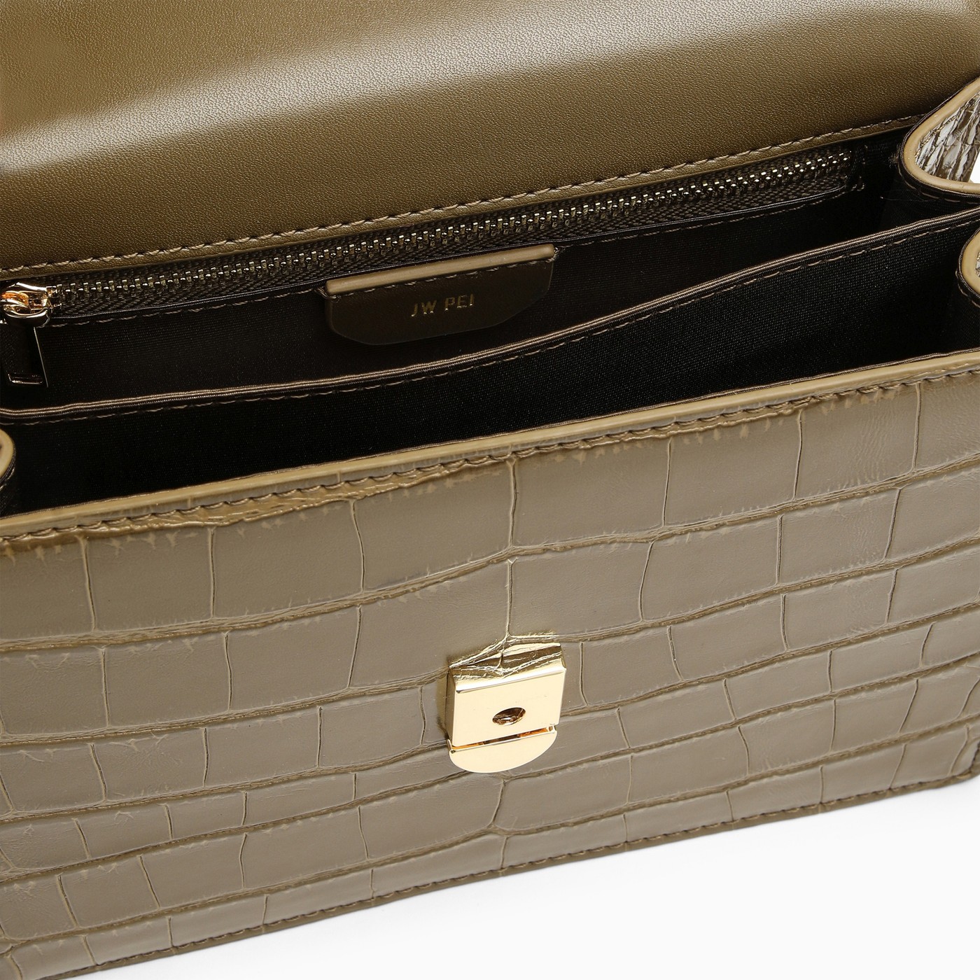 JW PEI Mini Flap bag dark olive coconut | TheDoubleF