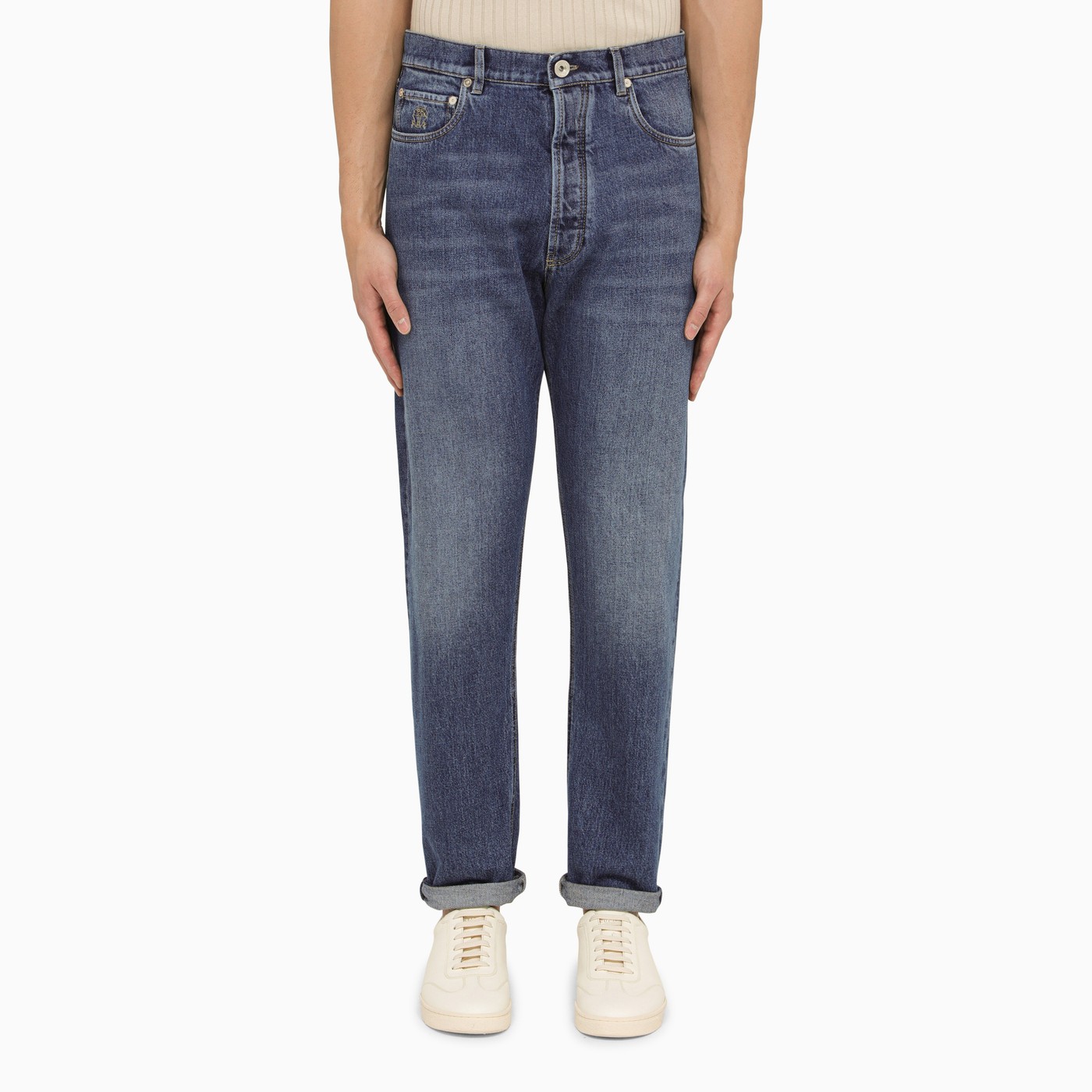 Brunello Cucinelli Blue regular denim jeans | TheDoubleF