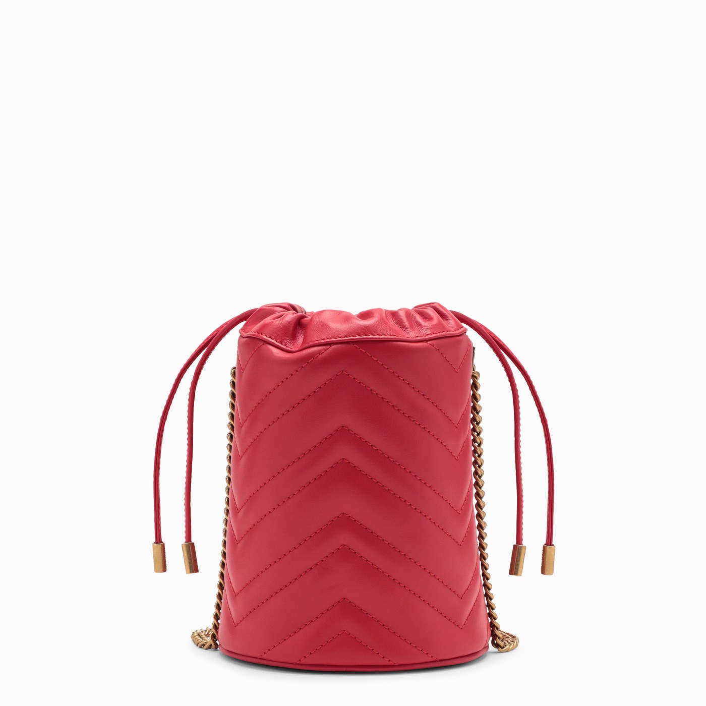 GUCCI GG Marmont red leather bucket bag | TheDoubleF