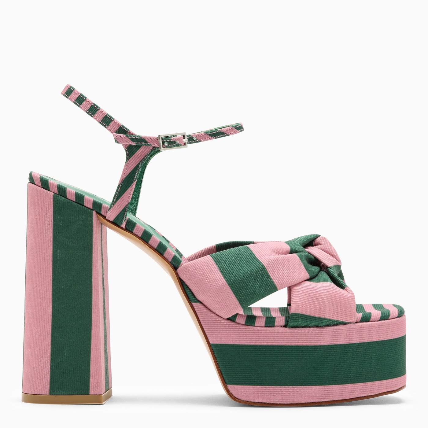 Castañer Green/pink high sandal with platform | TheDoubleF