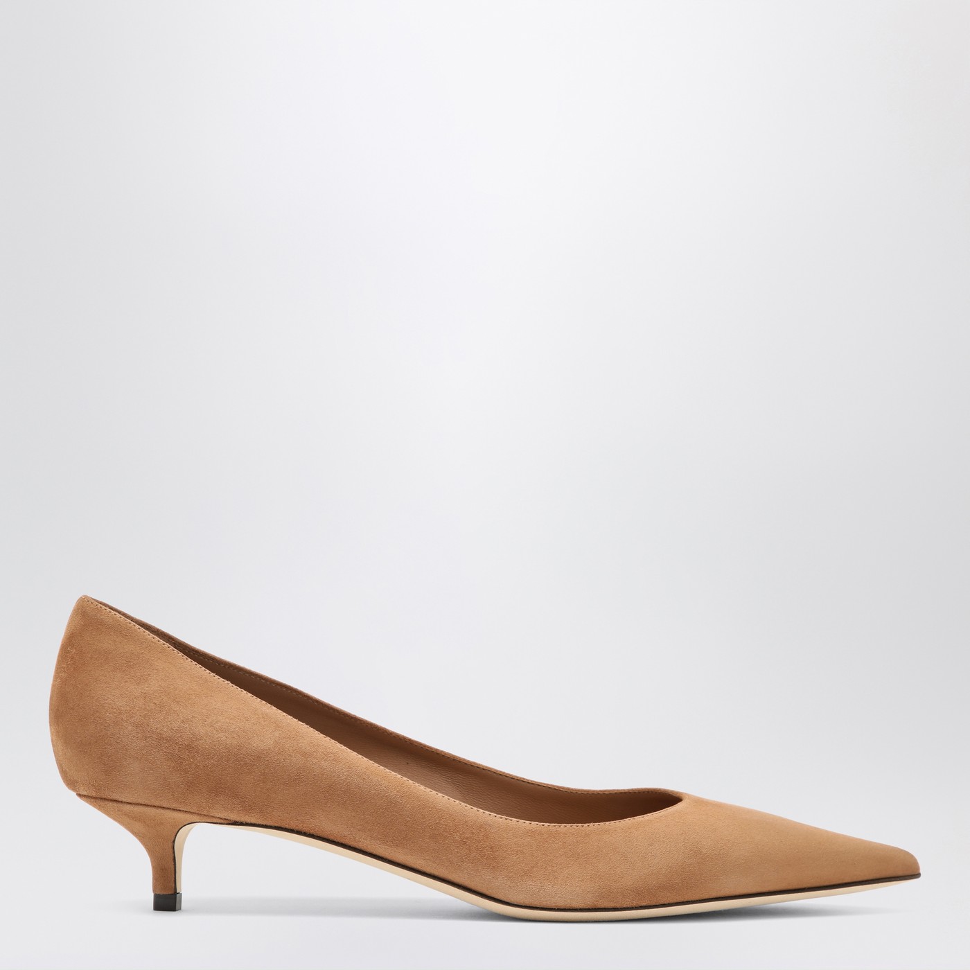 Jimmy Choo Décolleté Amelia in suede color Toffee | TheDoubleF