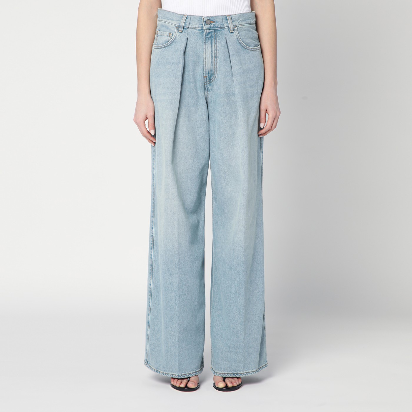 HAIKURE Wide-leg Candy jeans in light blue | TheDoubleF