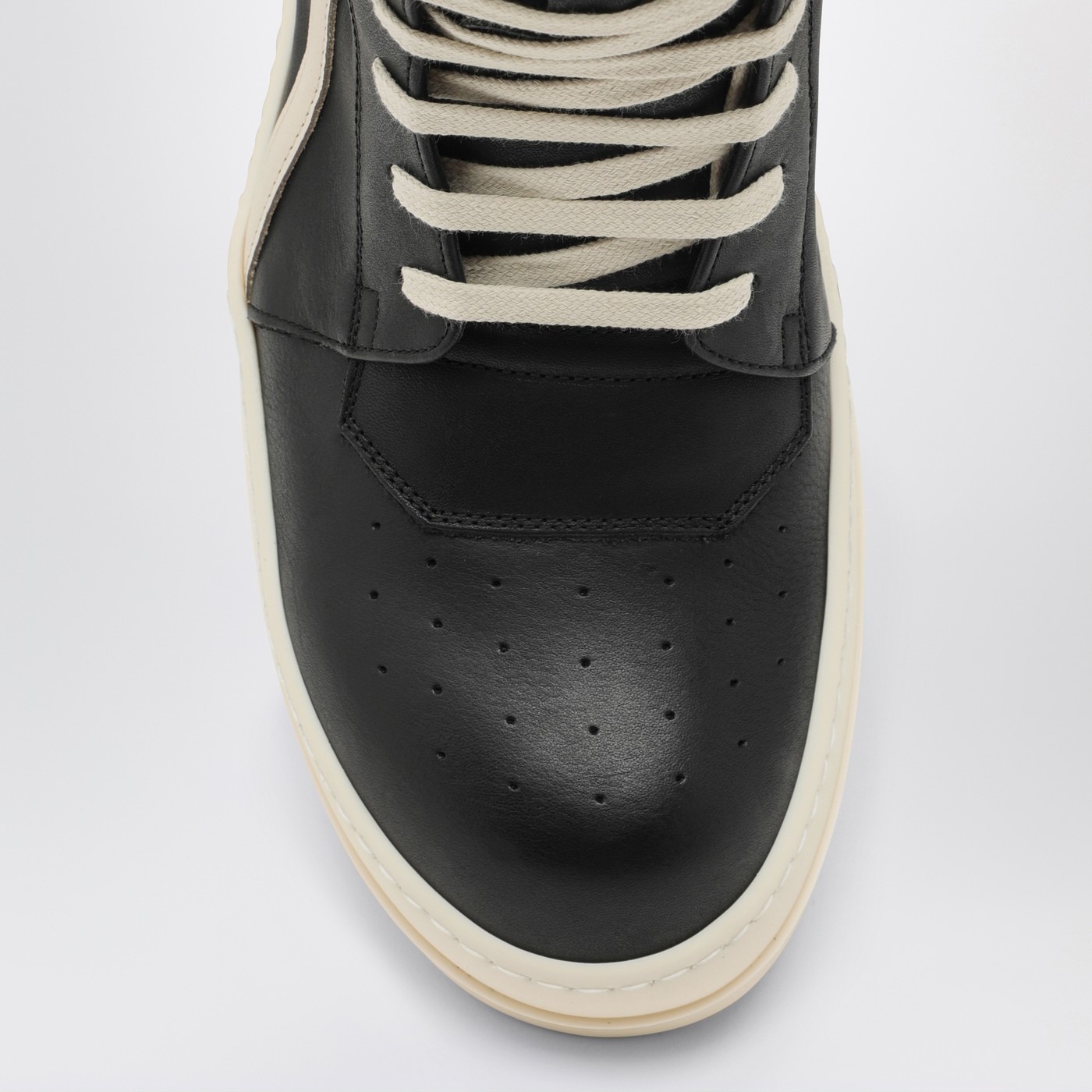Rick Owens Geobasket black/white milk high trainer | TheDoubleF