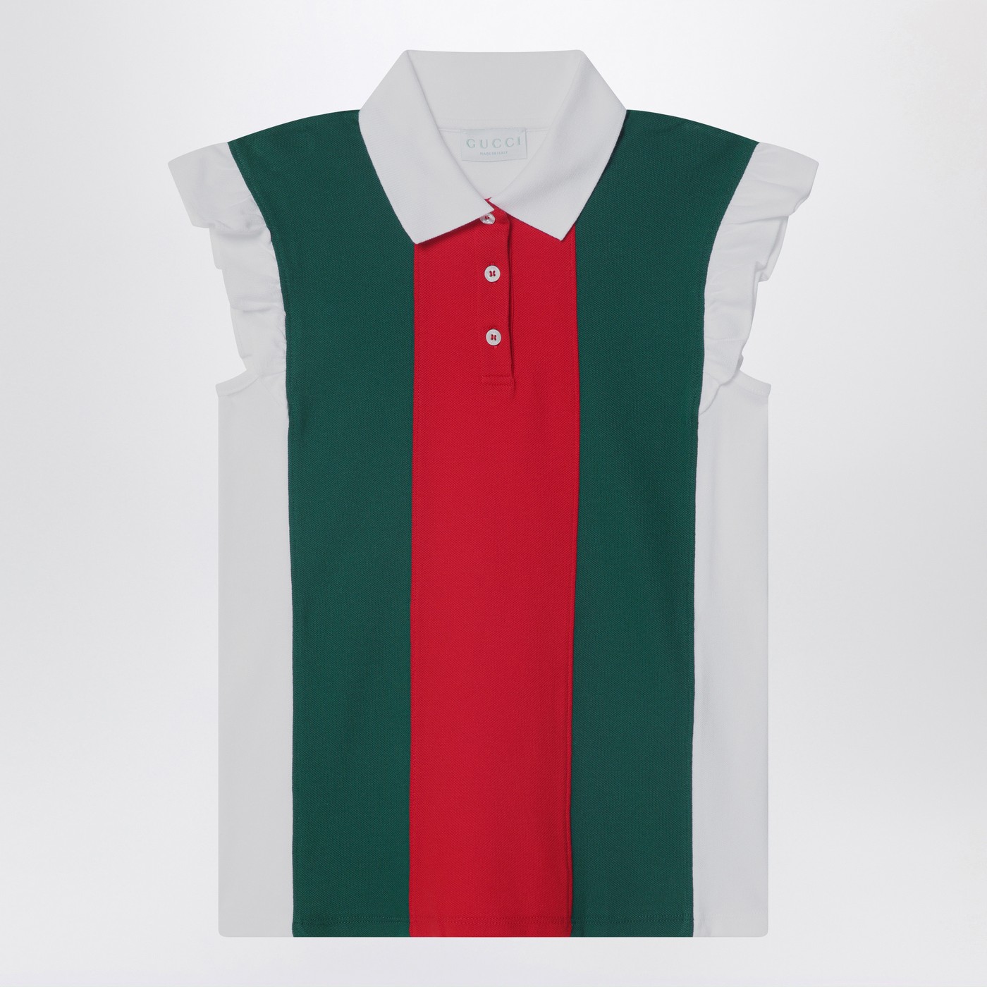 GUCCI White polo shirt with Web ribbon | TheDoubleF