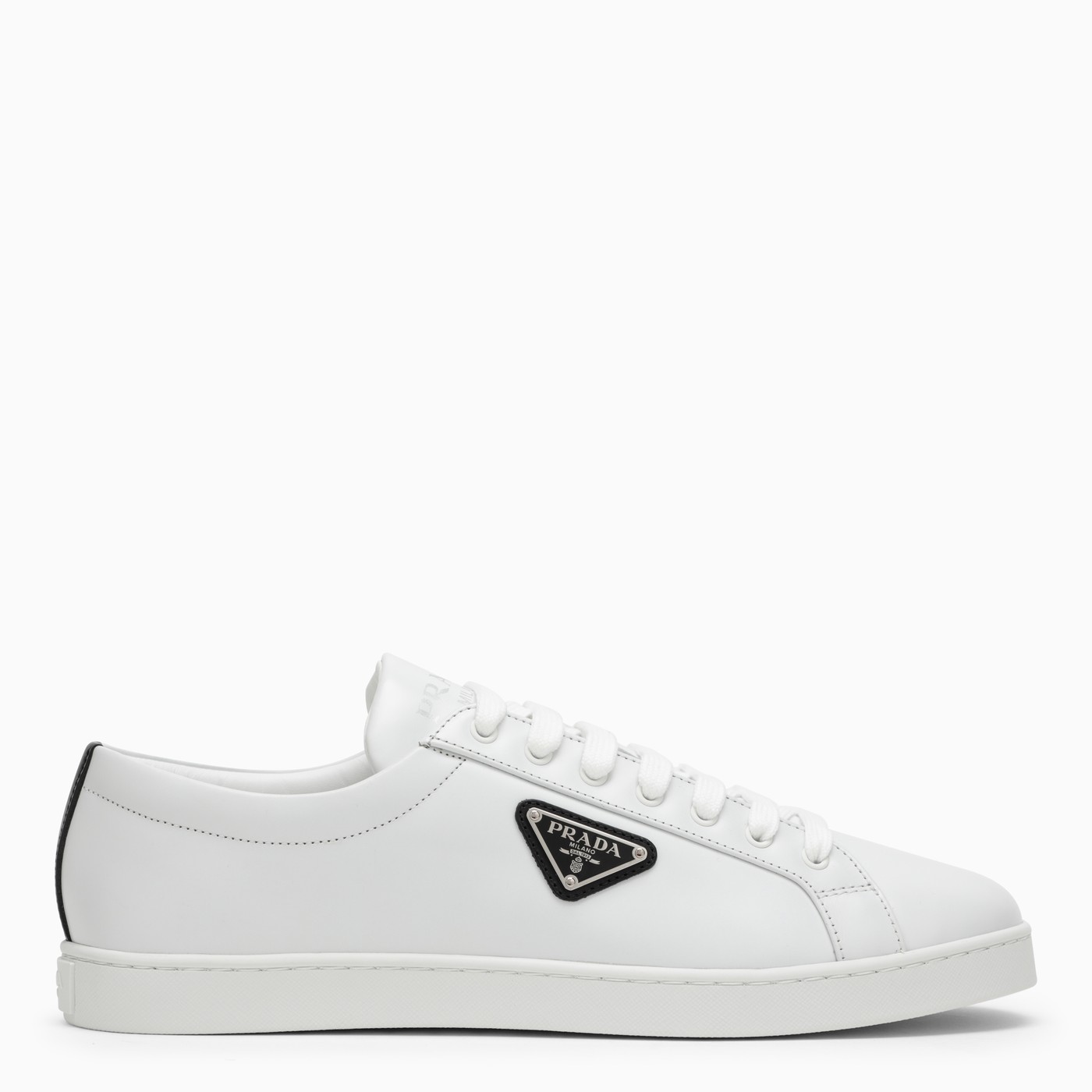 Prada White brushed leather trainer | TheDoubleF