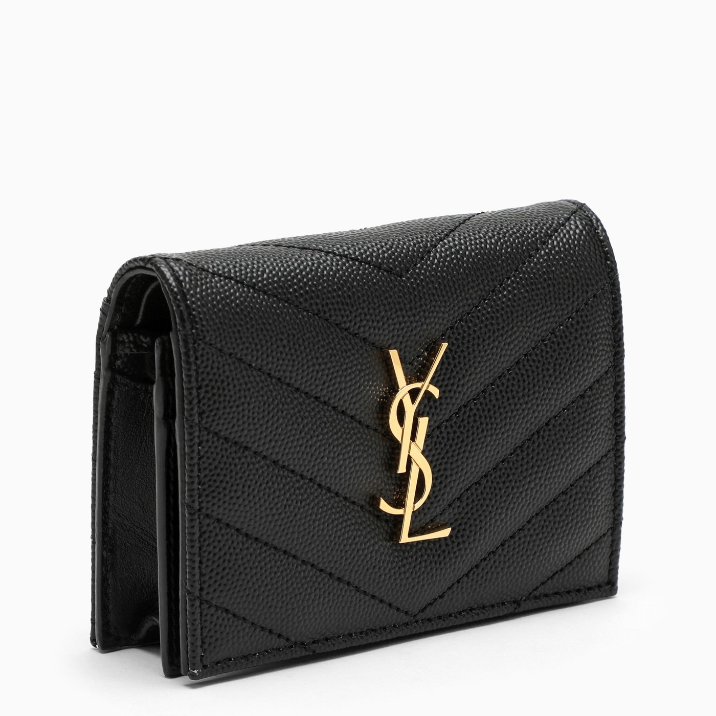 Saint Laurent Black Cassandre flap card holder | TheDoubleF