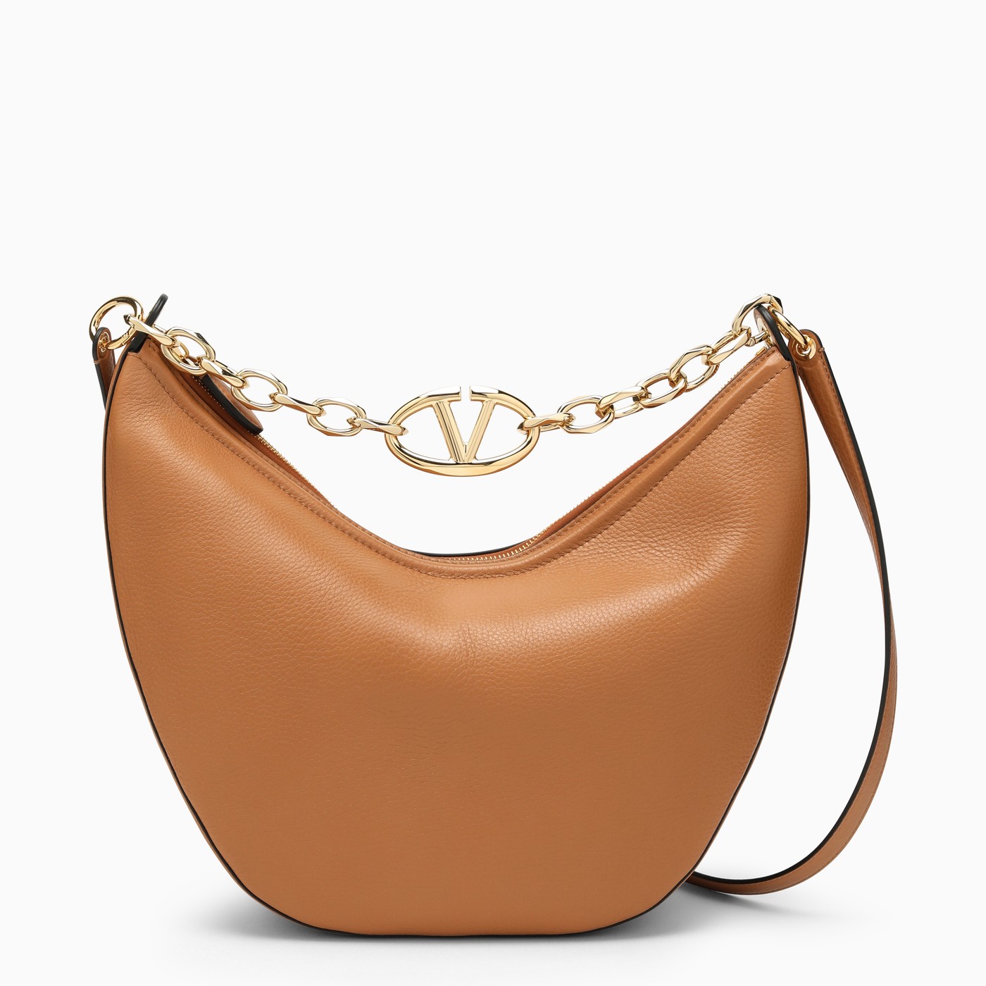 Valentino Garavani Vlogo Moon beige medium hobo bag | TheDoubleF