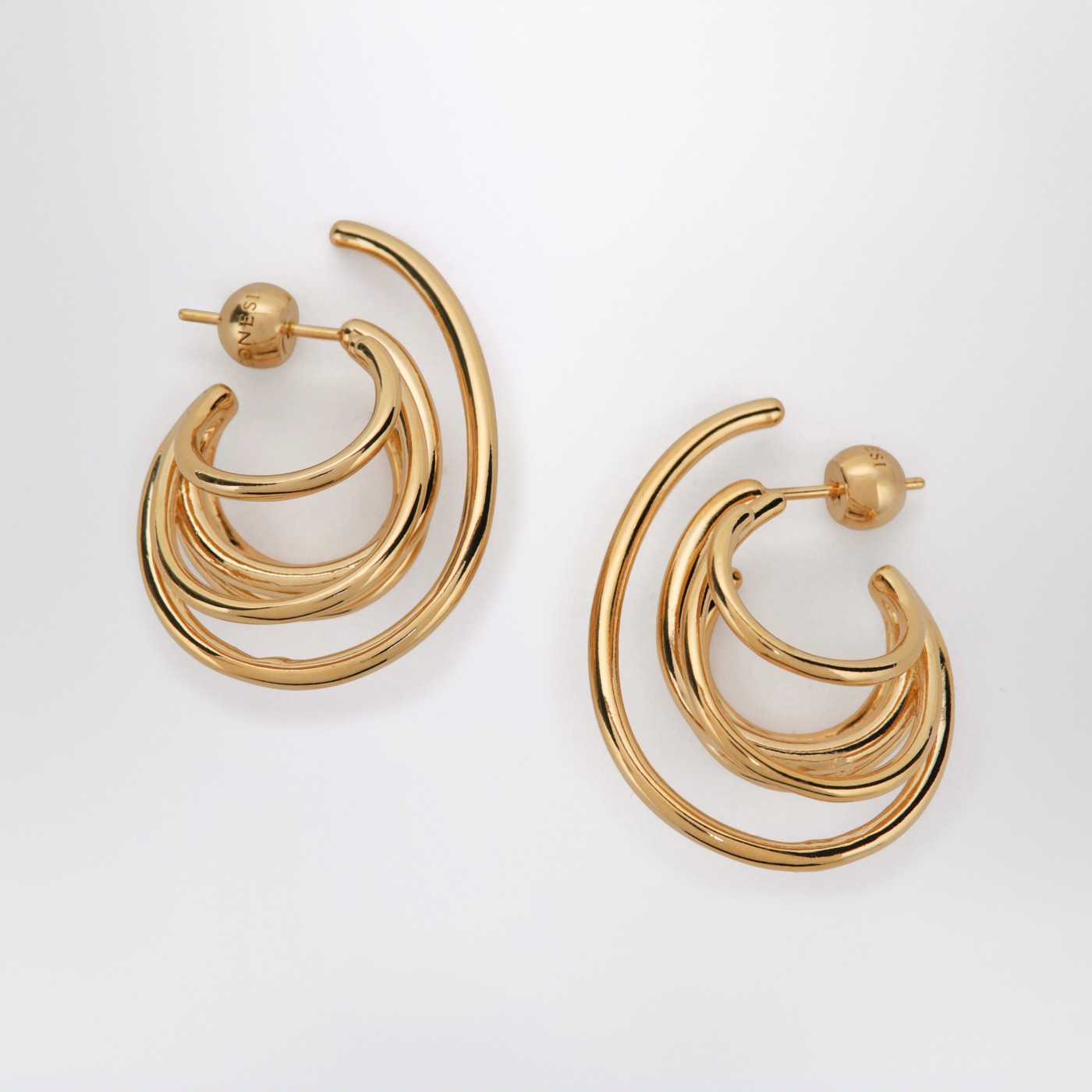 Panconesi Circular earrings in gold tone | TheDoubleF