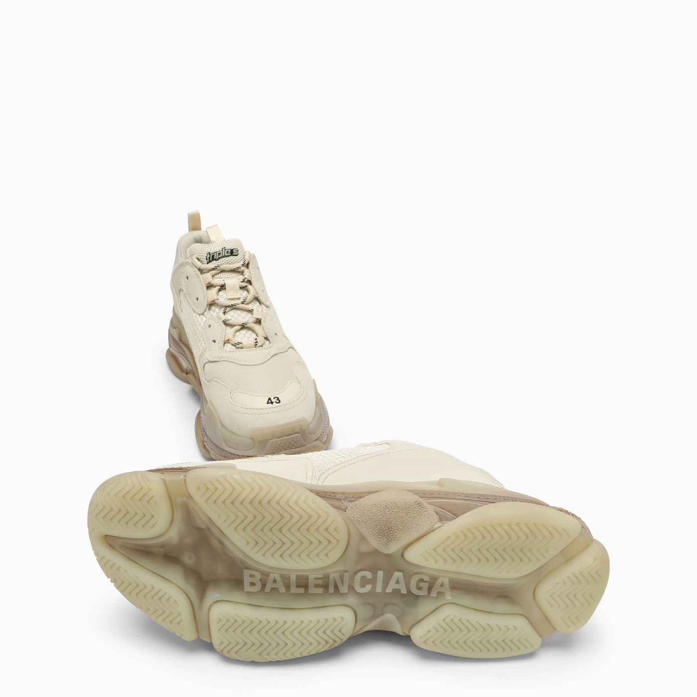 Balenciaga Triple S Clear Sole ivory trainer | TheDoubleF