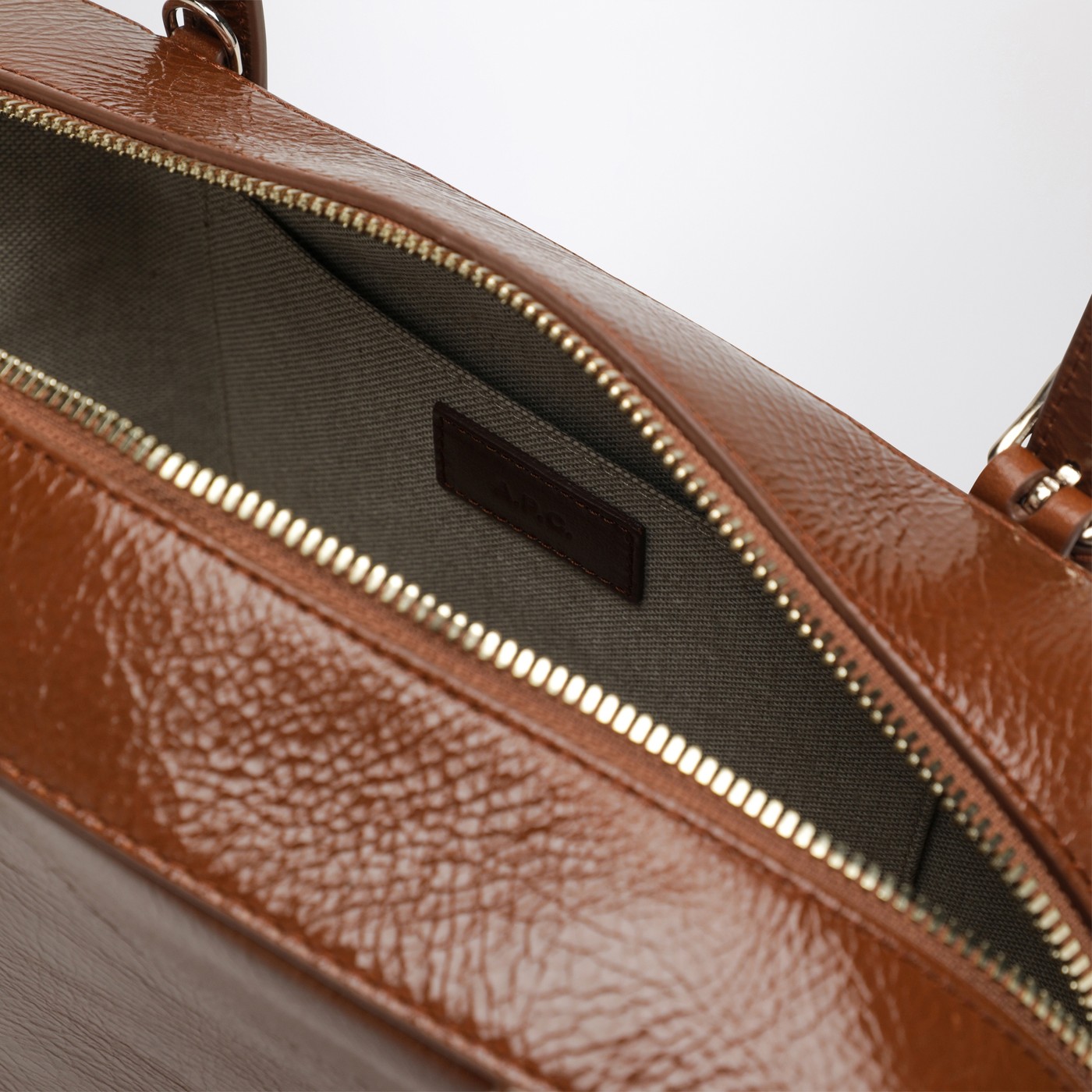 A.P.C. Virginia Box bag coffee color in leather | TheDoubleF