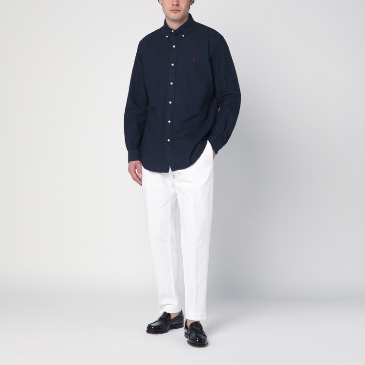 Thom Browne Light blue cotton button-down shirt | TheDoubleF