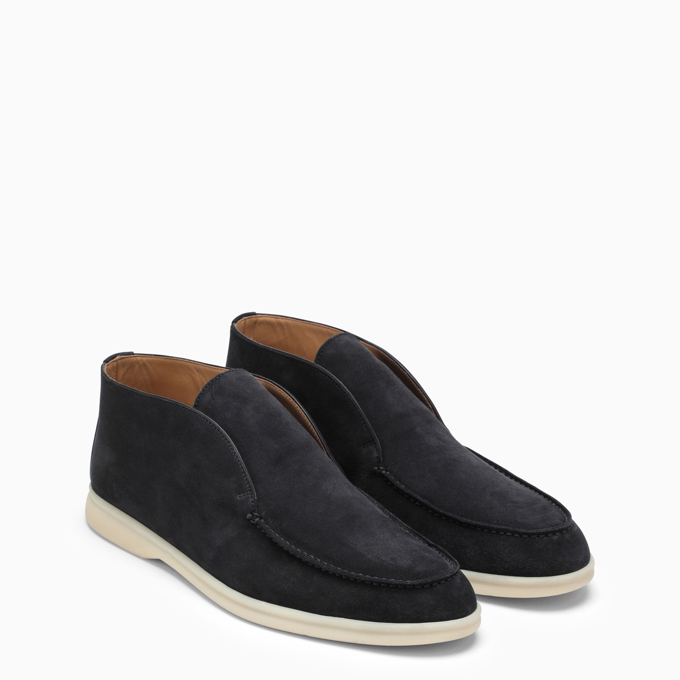 Loro Piana Open Walk blue suede loafer | TheDoubleF