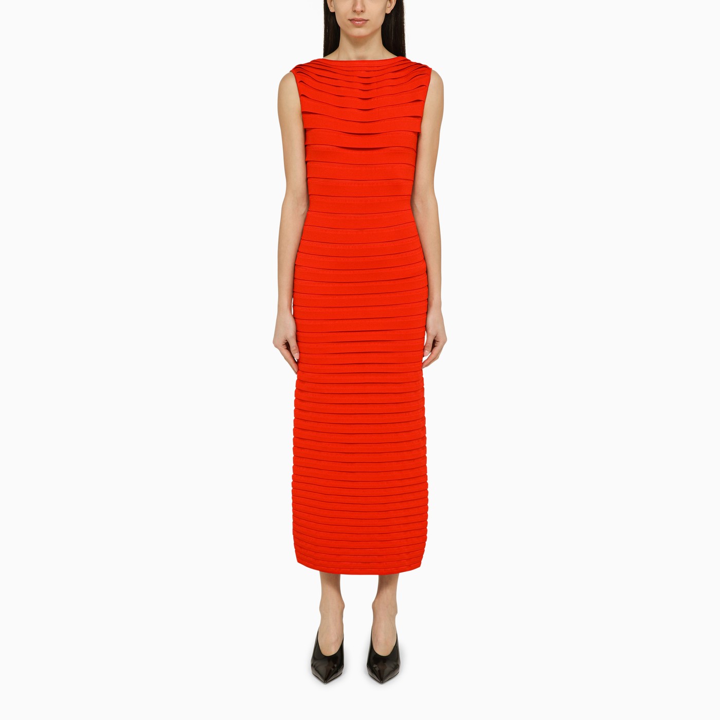Alaïa Red sheath midi dress | TheDoubleF