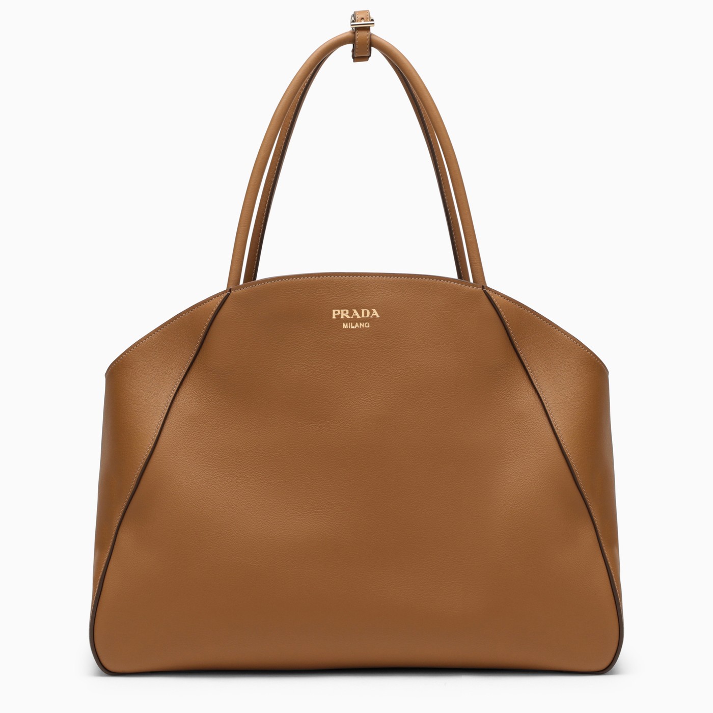 Prada Caramel-coloured leather large handbag | TheDoubleF