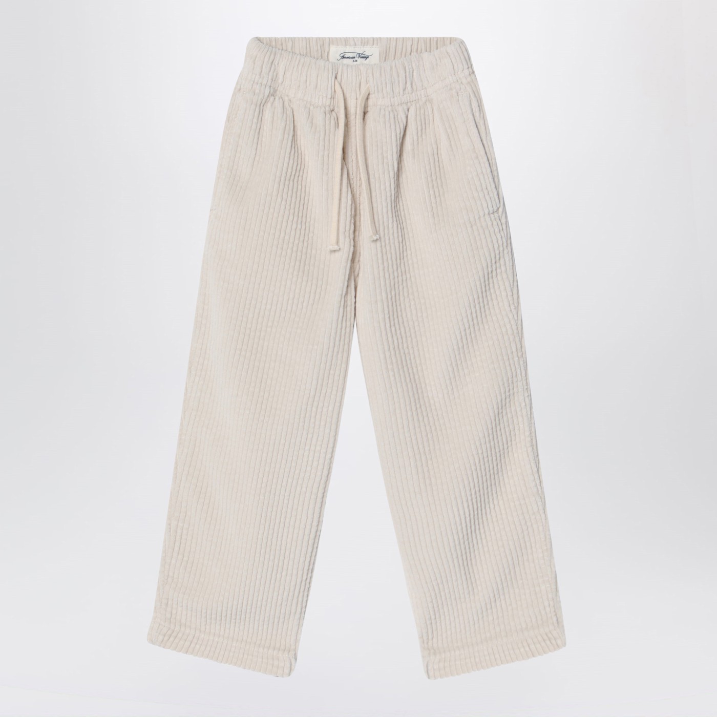 American Vintage Padow écru ribbed trousers | TheDoubleF