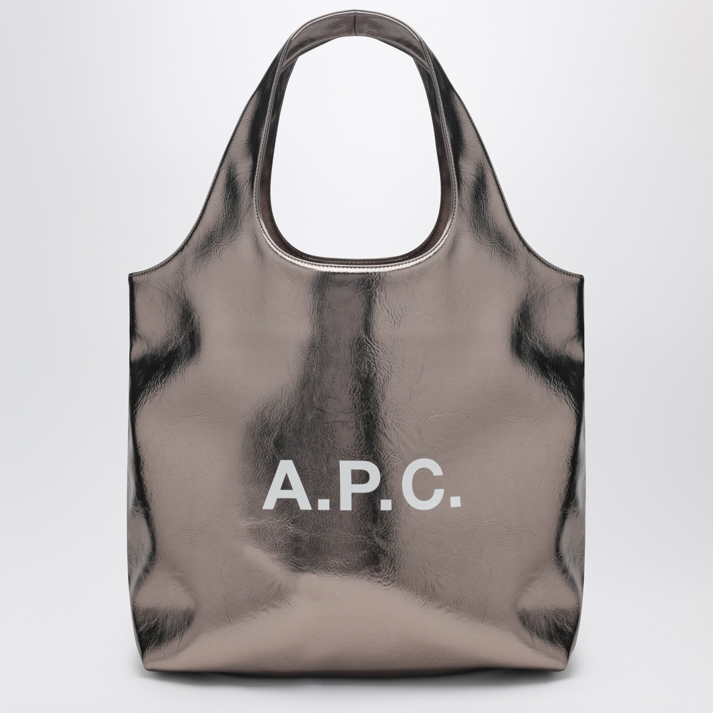 A.P.C. Ninon metallic silver tote bag | TheDoubleF