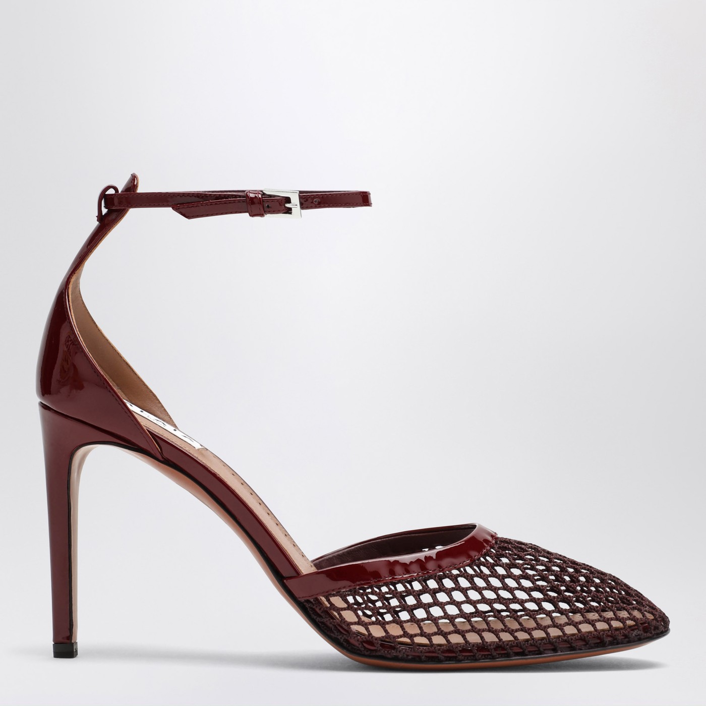 Alaïa High dark red mesh pumps | TheDoubleF