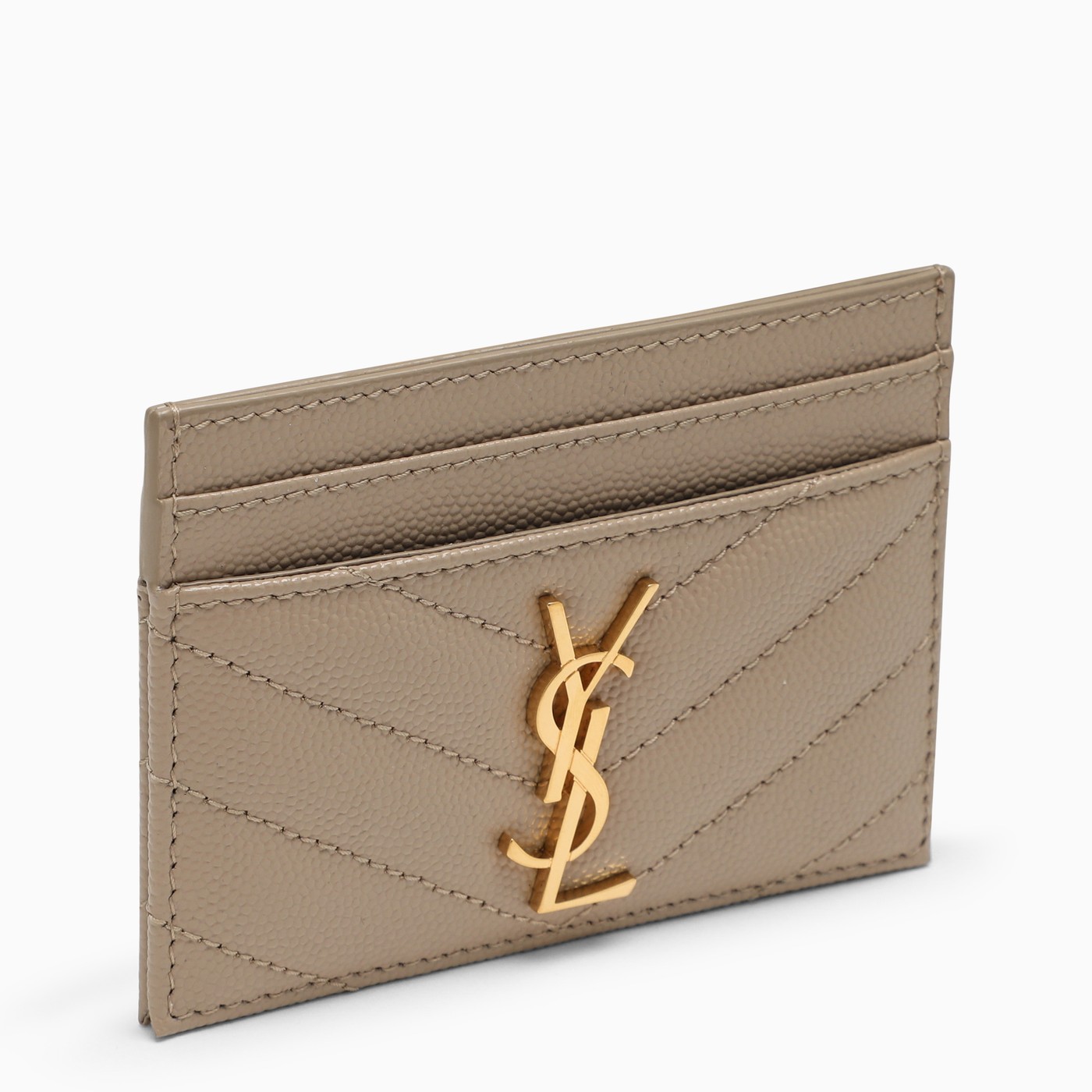 Saint Laurent Beige Monogram credit card holder | TheDoubleF
