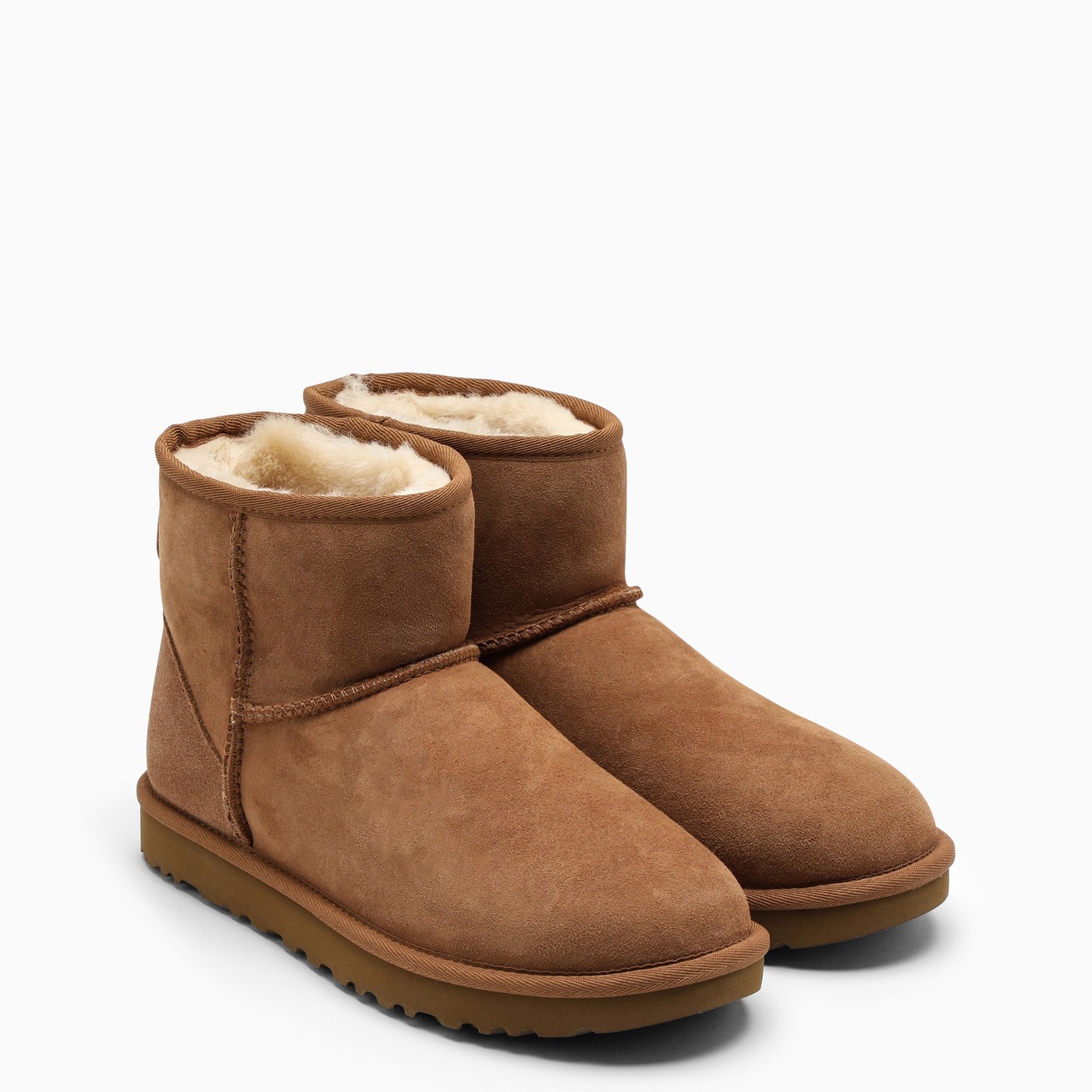UGG Classic Mini II chestnut-coloured ankle boots | TheDoubleF