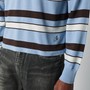 JW Anderson Light blue striped cotton-blend polo | TheDoubleF
