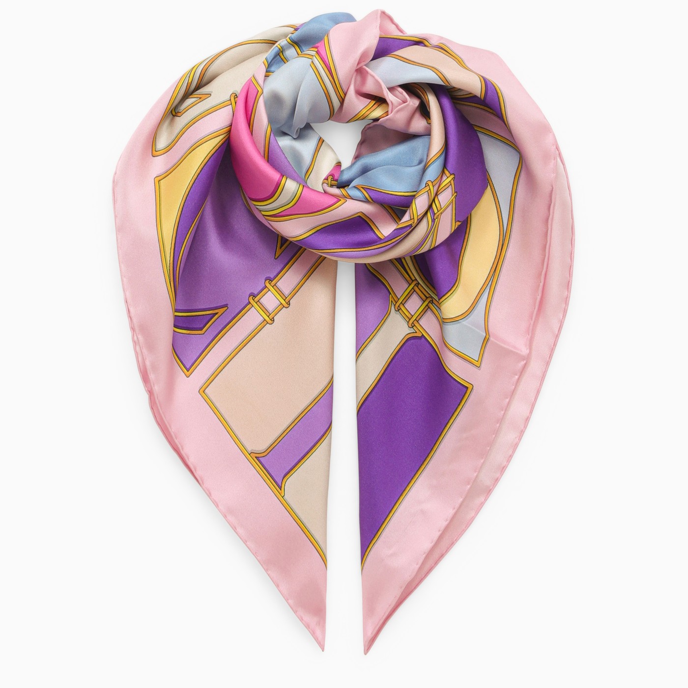 GUCCI Foulard multicolore rosa in seta | TheDoubleF