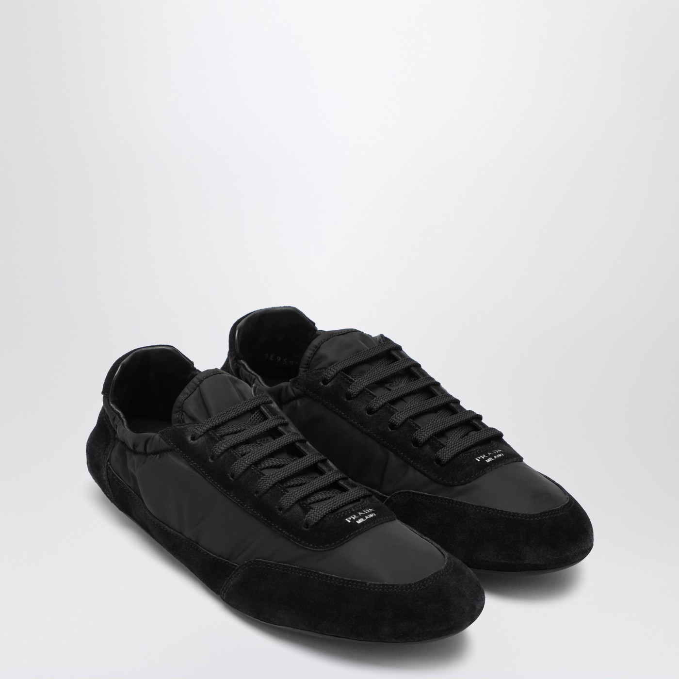 Prada Black Re-Nylon and suede Sneaker Collapse | TheDoubleF