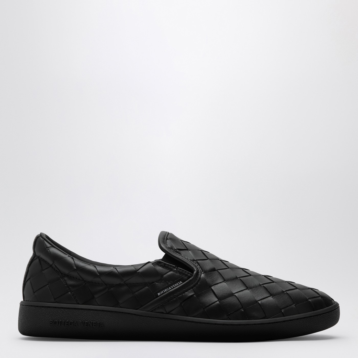 Bottega Veneta Sawyer black slip-on sneaker in Intrecciato | TheDoubleF
