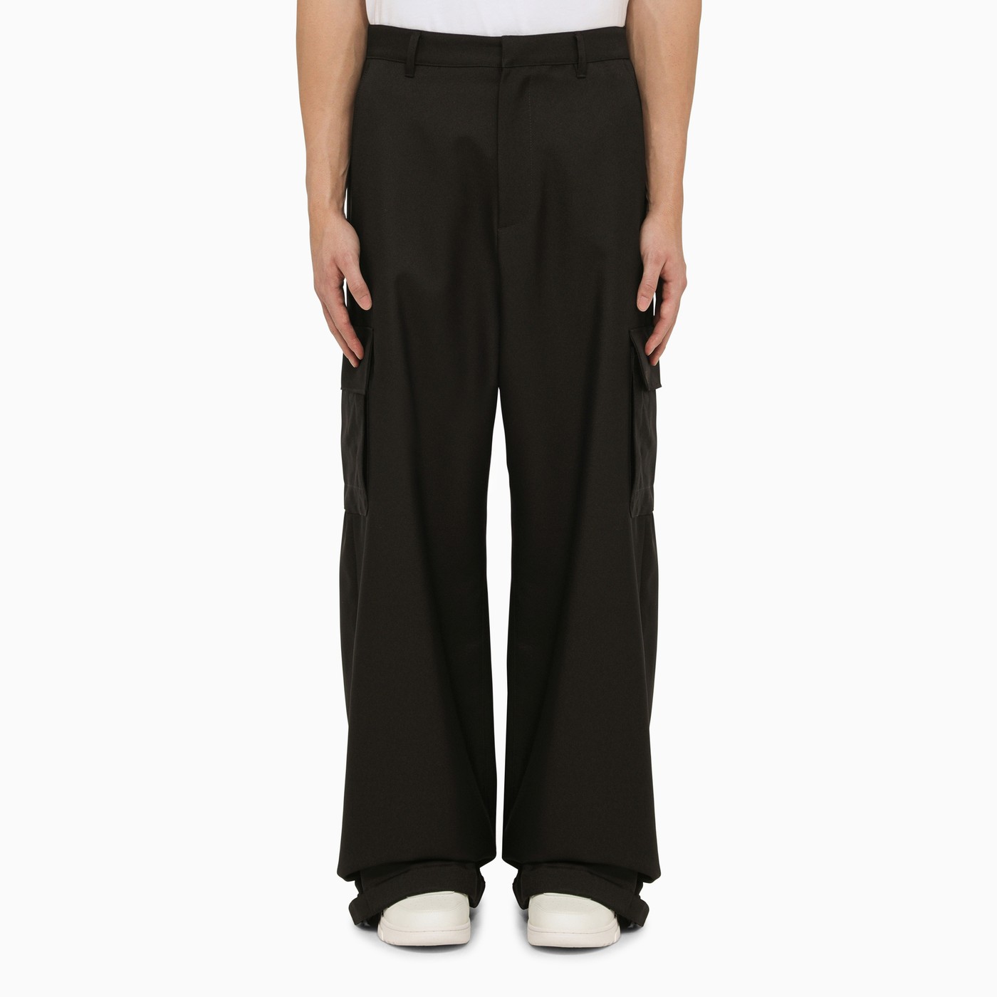 Off-White™ Pantalon cargo noir avec broderie logo | TheDoubleF