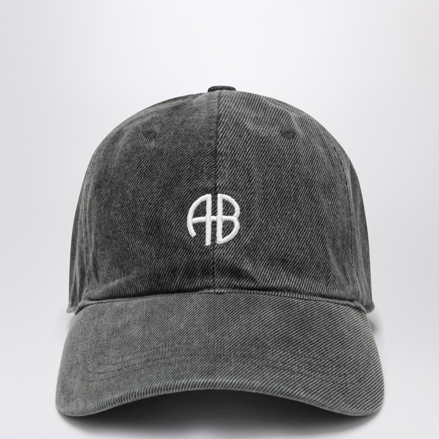 ANINE BING Vintage-effect grey baseball cap | TheDoubleF