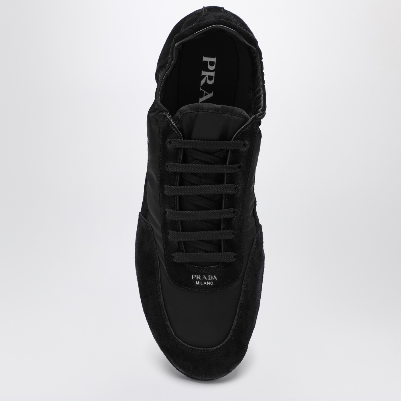Prada Black Re-Nylon and suede Sneaker Collapse | TheDoubleF