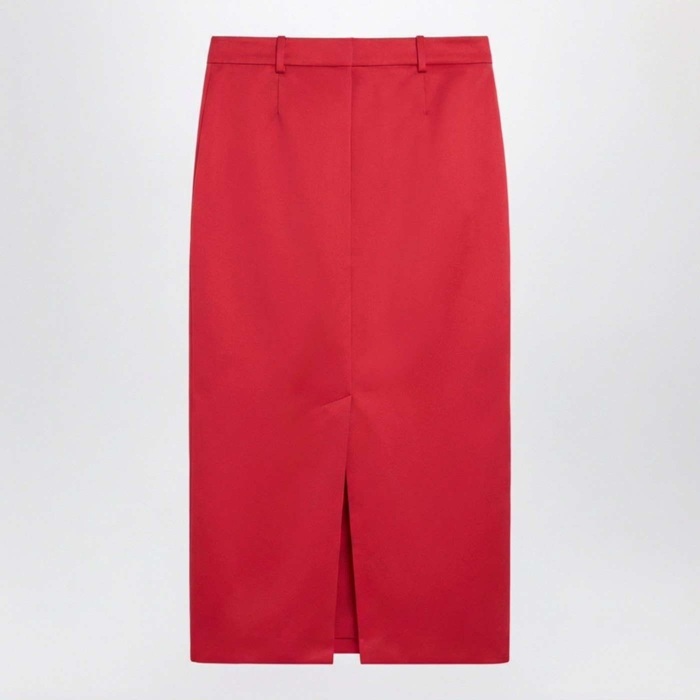 The Frankie Shop Red Alrose satin midi skirt | TheDoubleF
