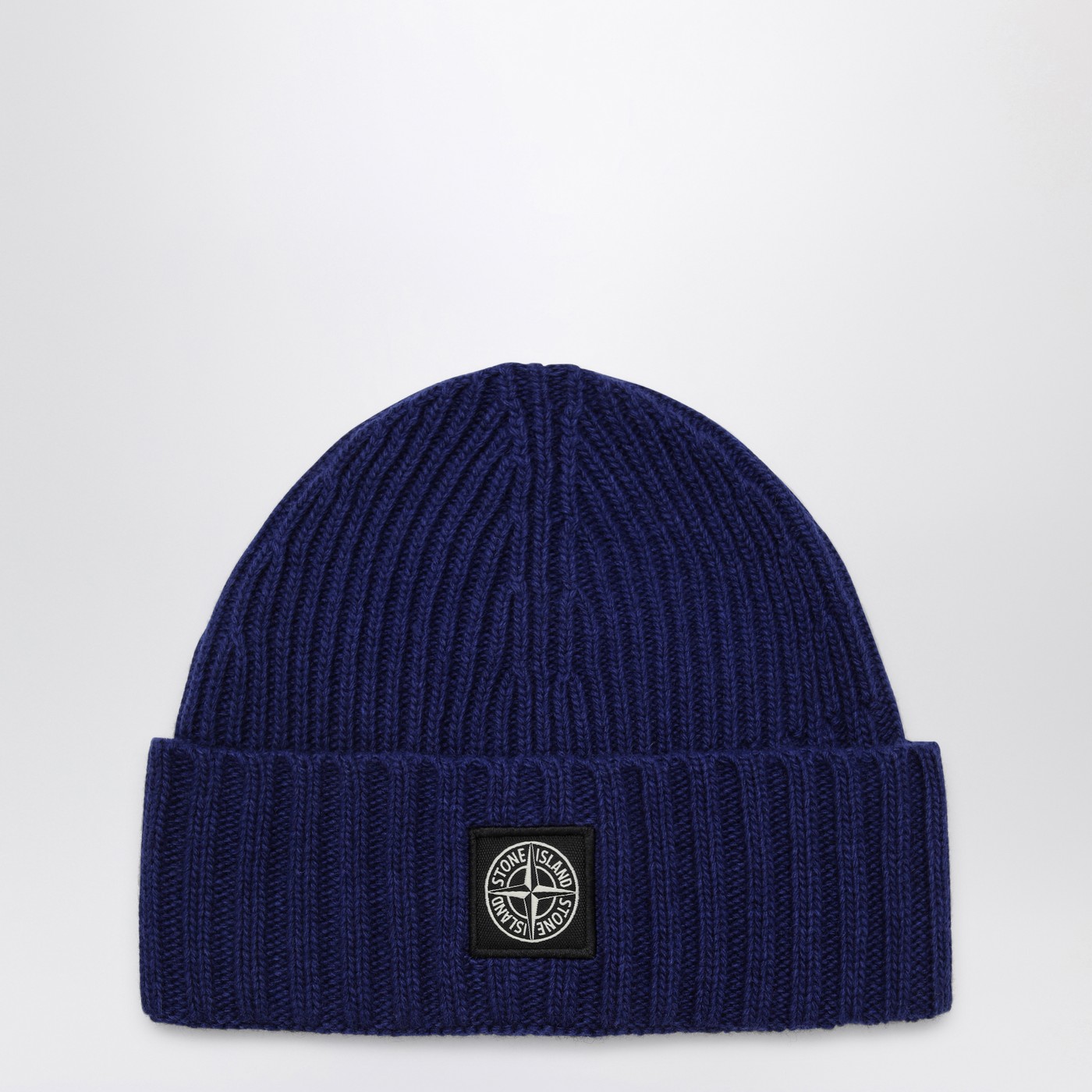 Stone Island Bright blue wool cap with logo label | TheDoubleF