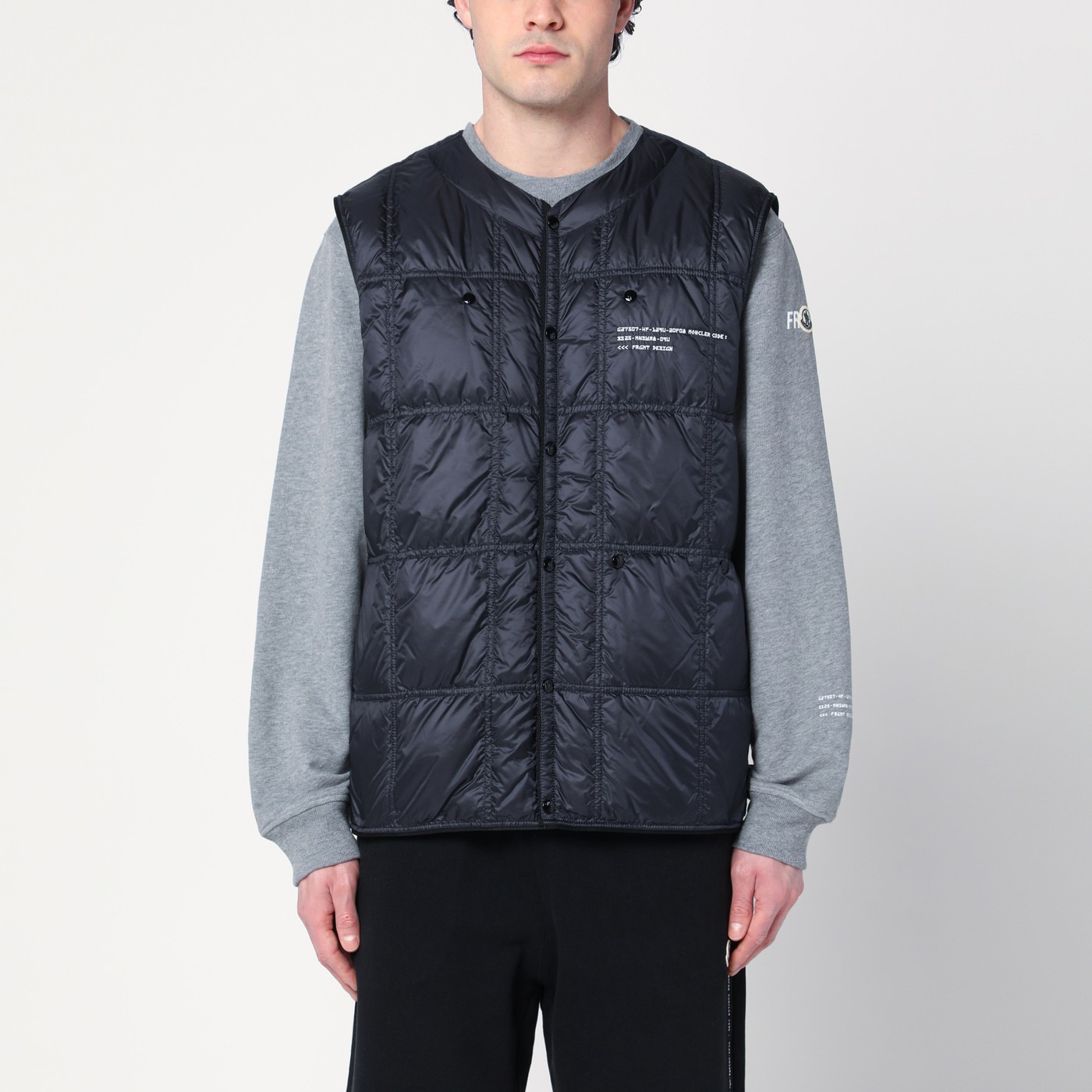 Moncler X FRGMT Vaile blue vest in nylon | TheDoubleF
